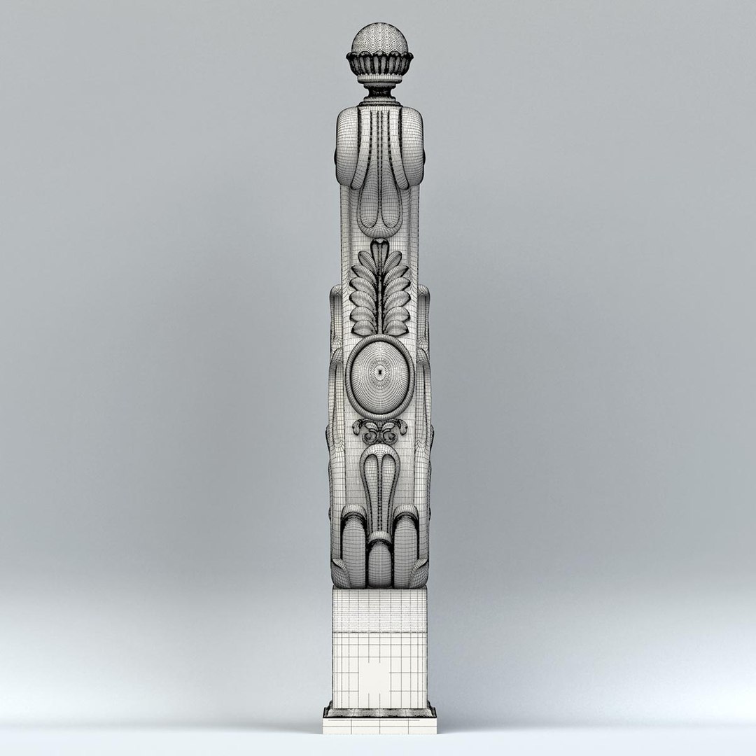 3d Newel Post Model