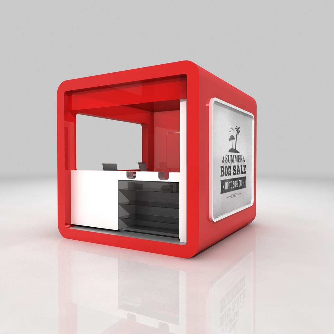 3D Product Display Kiosk Booth Model - TurboSquid 1311923