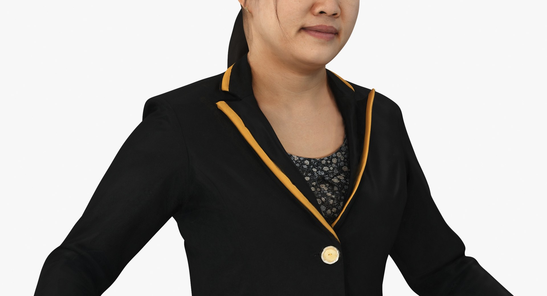 3D Hailey Office Clothes Uniform A Pose - TurboSquid 1967516