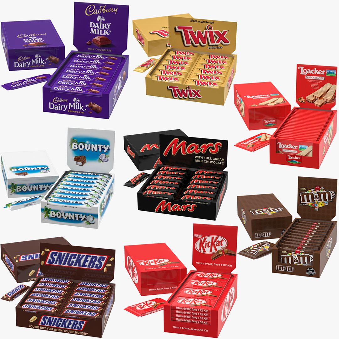 Candies box 3D model - TurboSquid 1691180