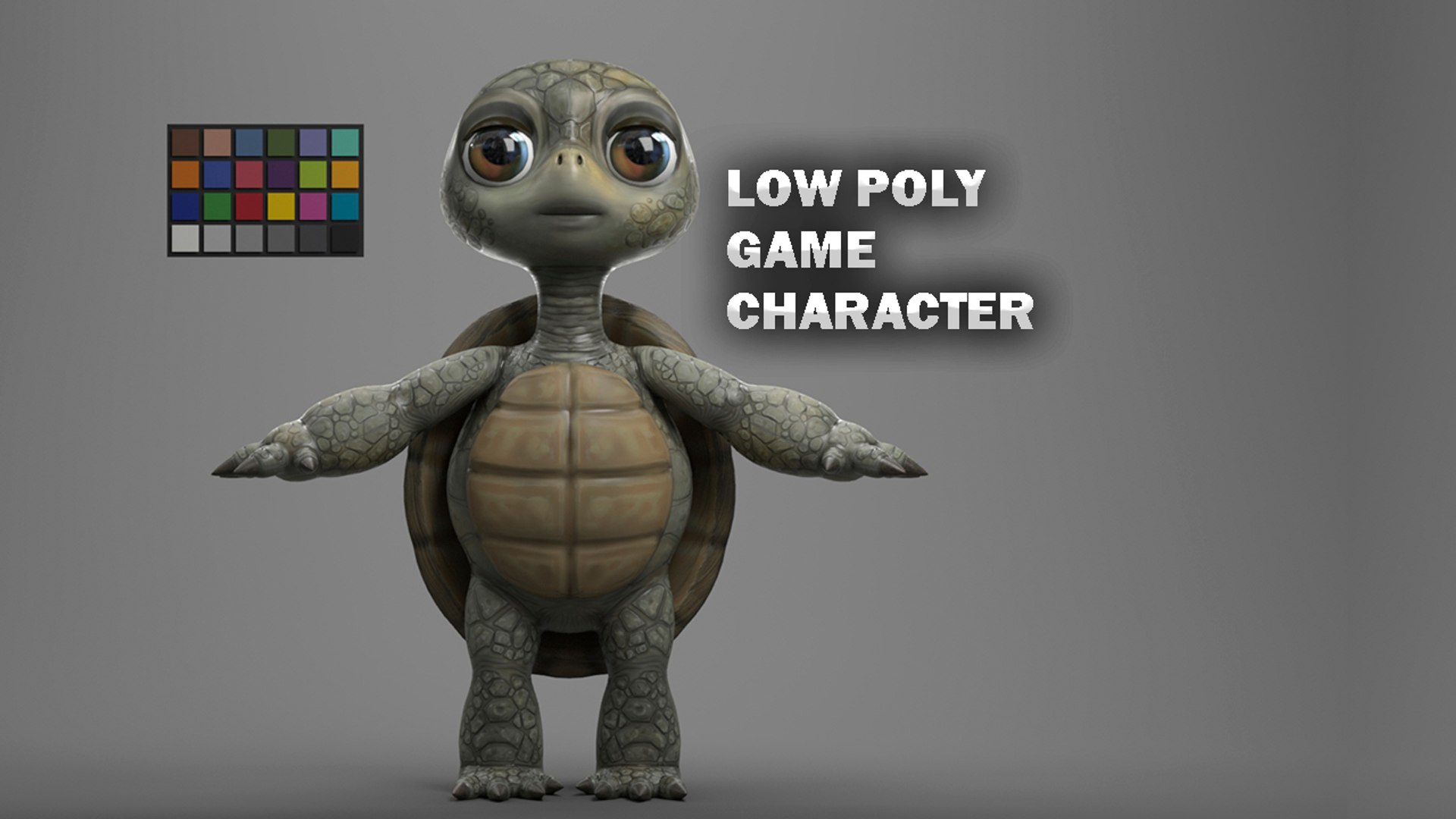 TURTLE GAME READY CHARACTER LOW POLY RIGGED 3D Model - TurboSquid 2239161