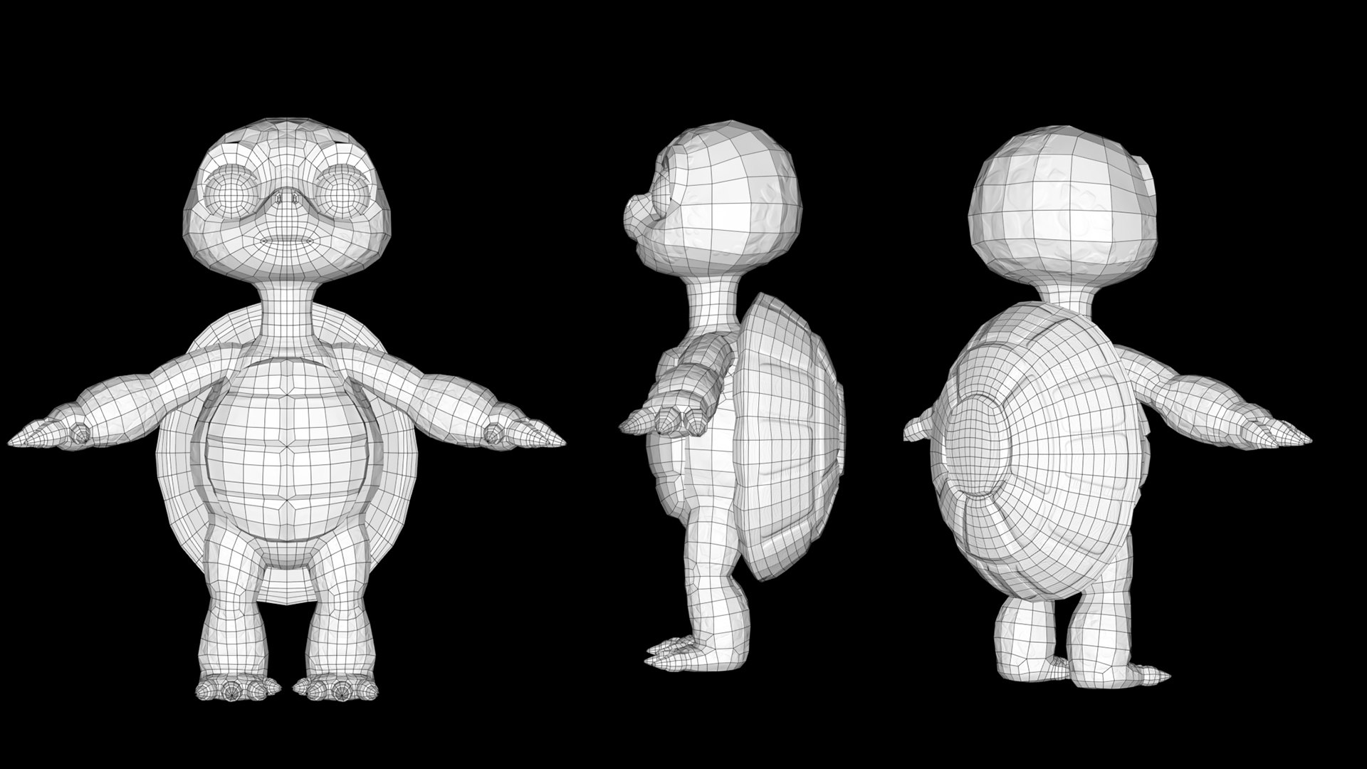 TURTLE GAME READY CHARACTER LOW POLY RIGGED 3D Model - TurboSquid 2239161