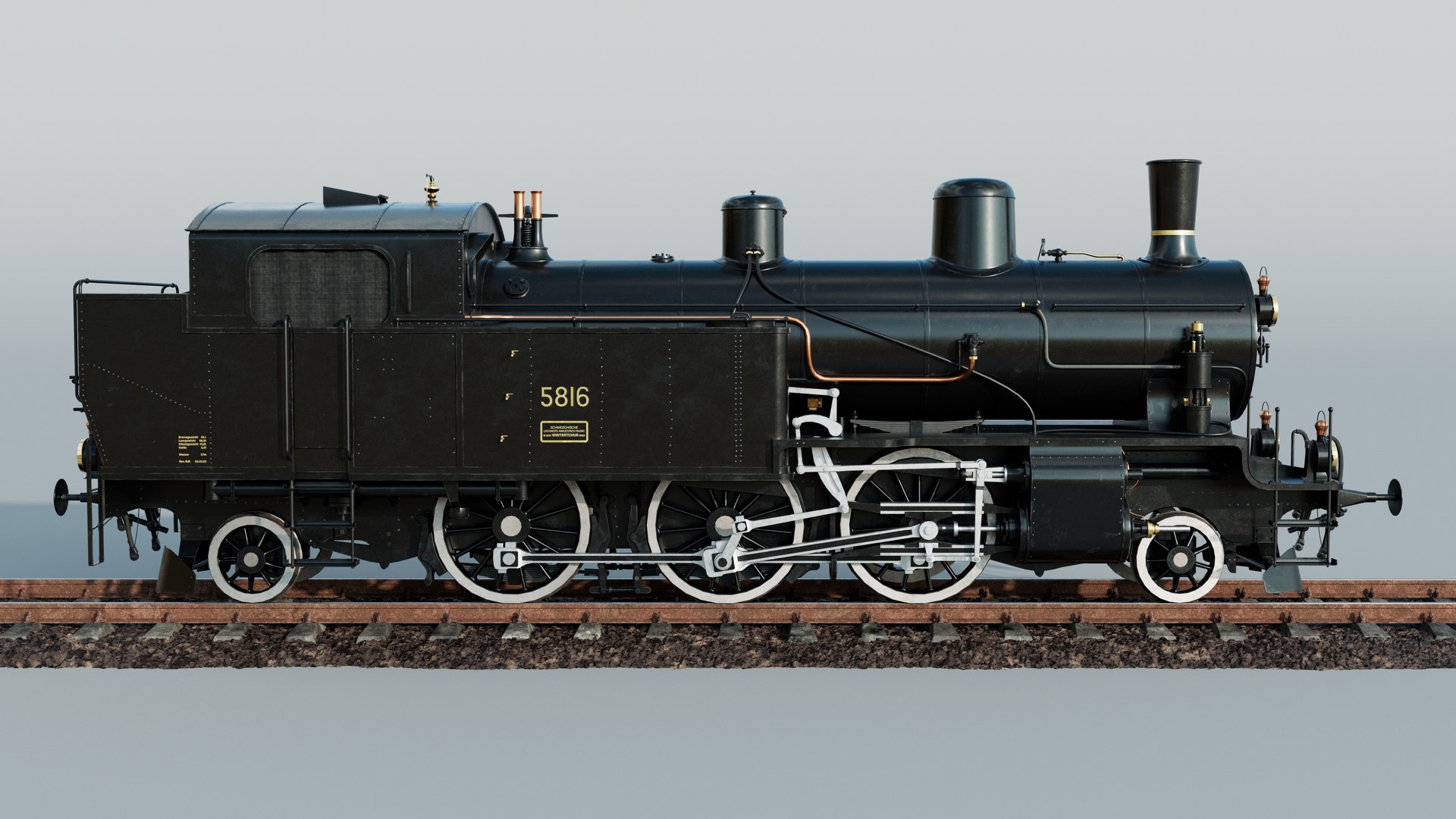 Swiss Steam Locomotive SBB EB 3 5 3D - TurboSquid 2189799