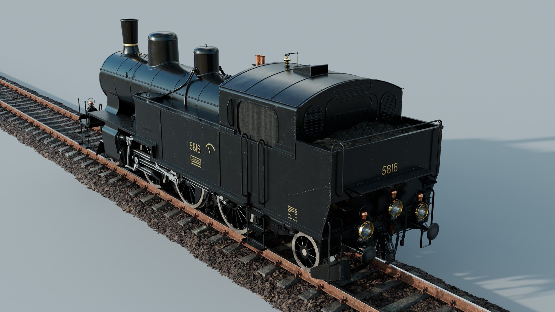 Swiss Steam Locomotive SBB EB 3 5 3D - TurboSquid 2189799