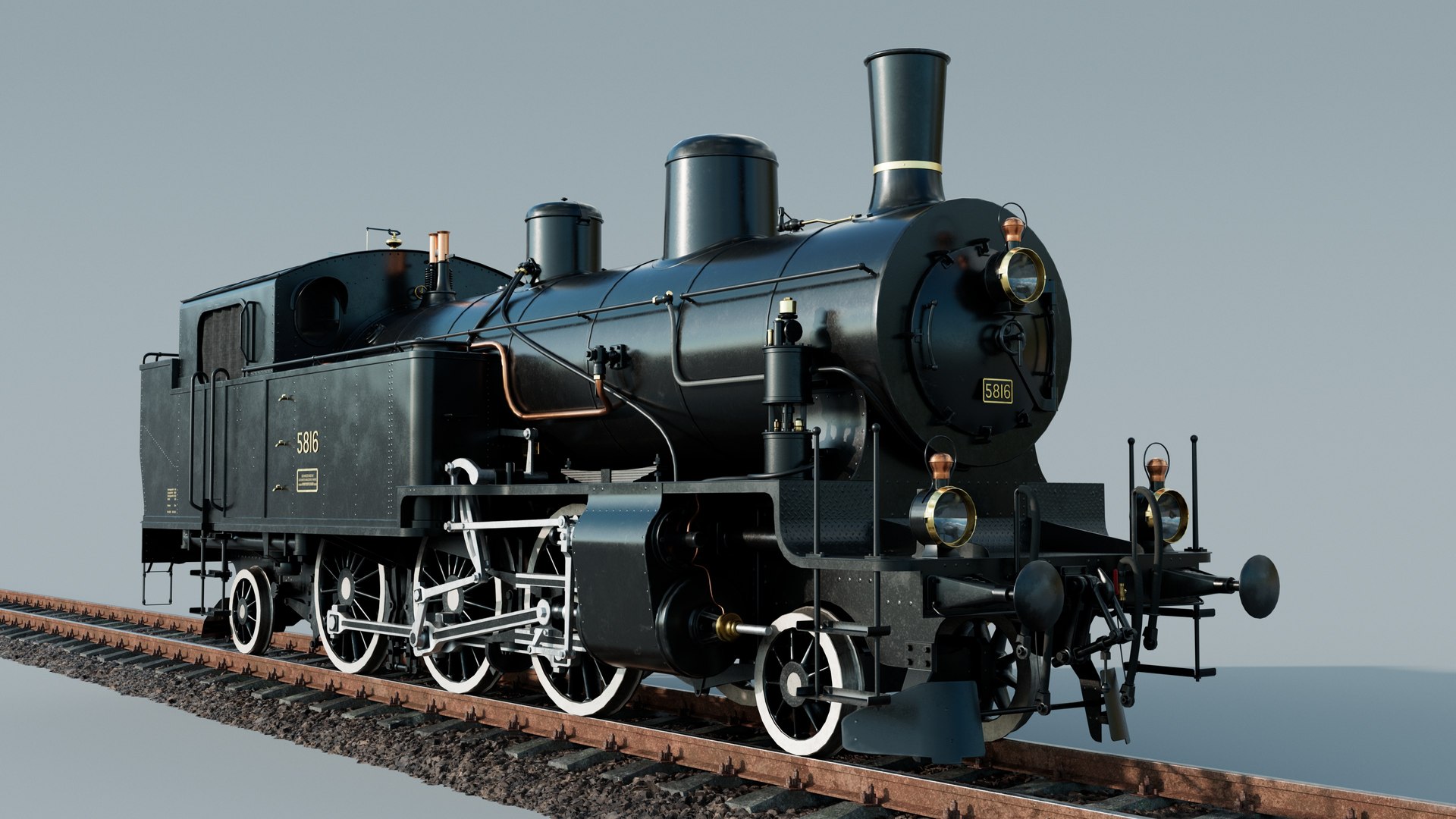 Swiss Steam Locomotive SBB EB 3 5 3D - TurboSquid 2189799