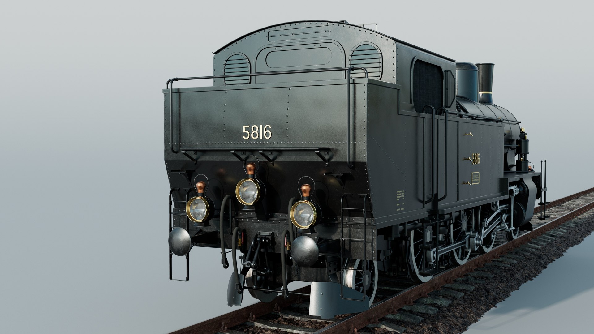 Swiss Steam Locomotive SBB EB 3 5 3D - TurboSquid 2189799