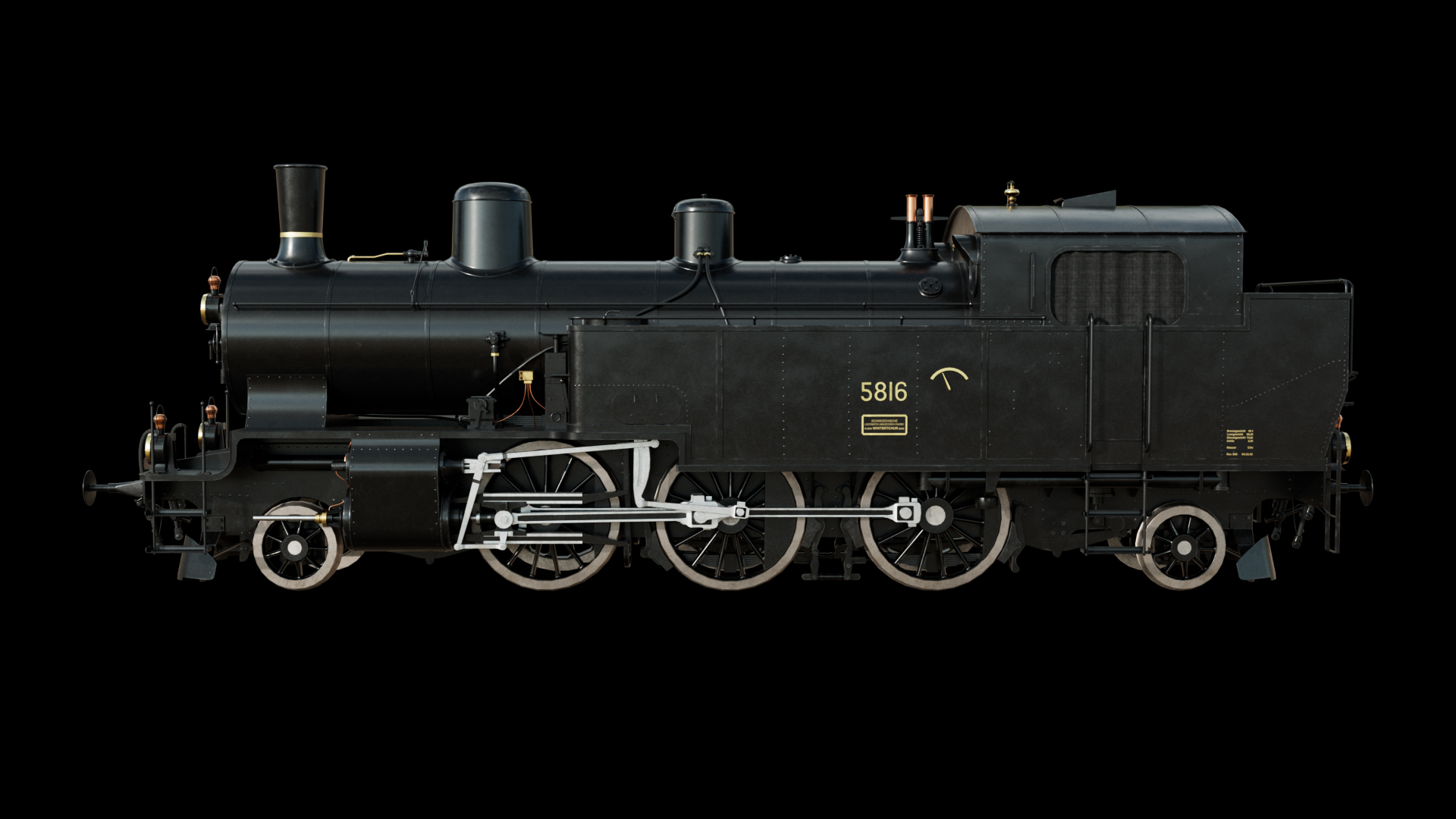 Swiss Steam Locomotive SBB EB 3 5 3D - TurboSquid 2189799