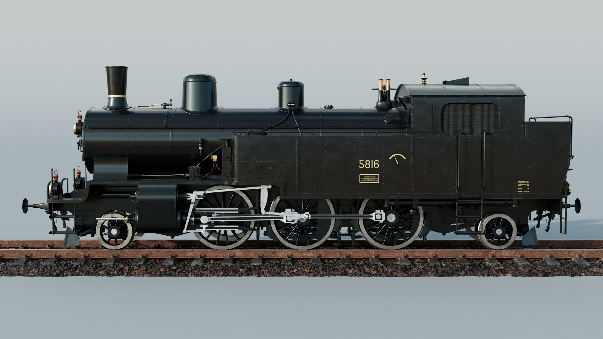 Swiss Steam Locomotive SBB EB 3 5 3D - TurboSquid 2189799