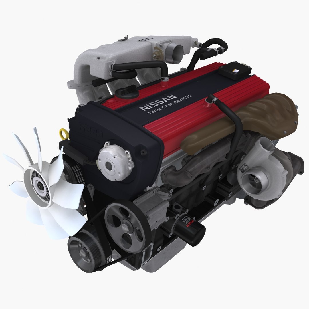 3D nissan rb20det-r 2 0l model - TurboSquid 1375217
