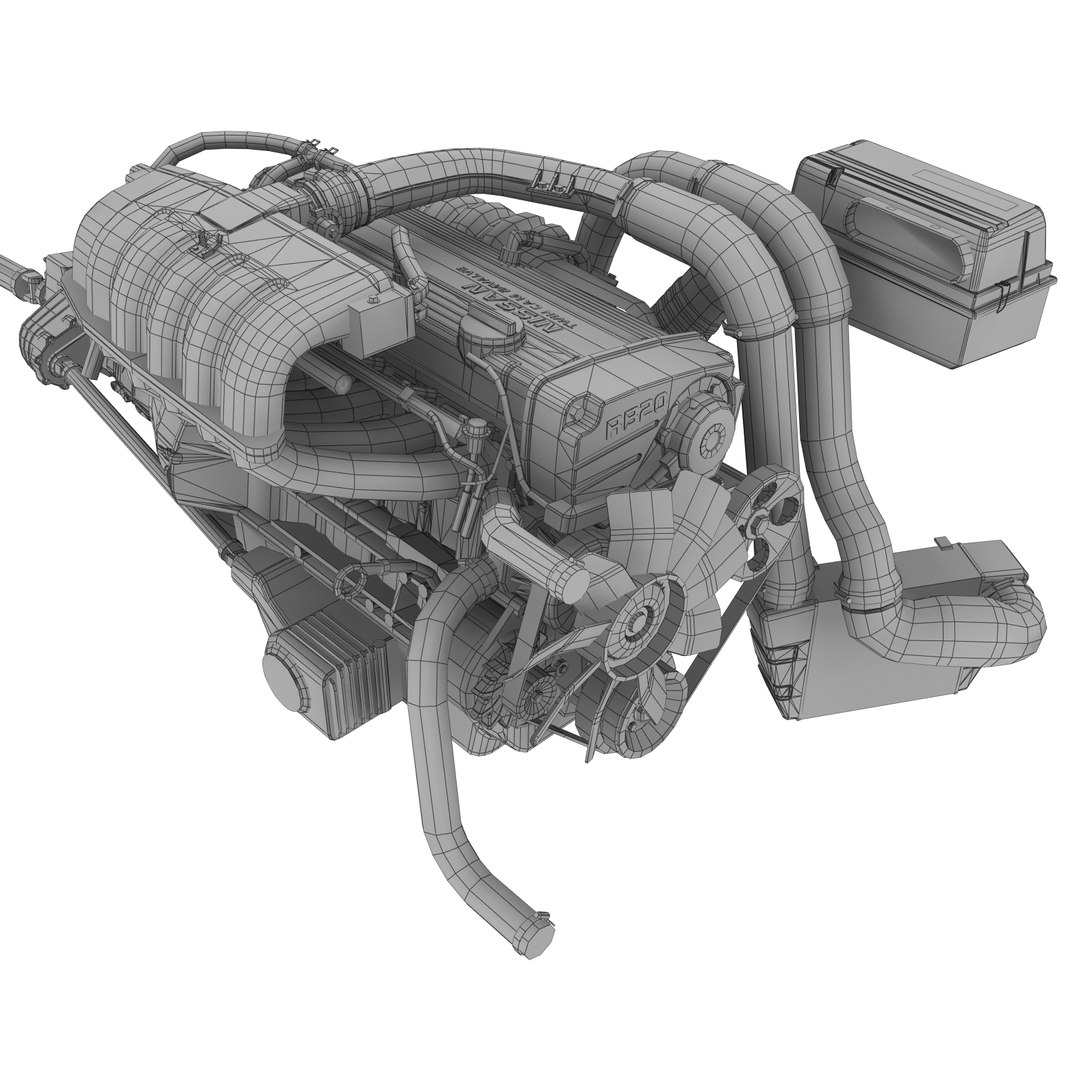 3D Nissan Rb20det-r 2 0l Model - TurboSquid 1375217