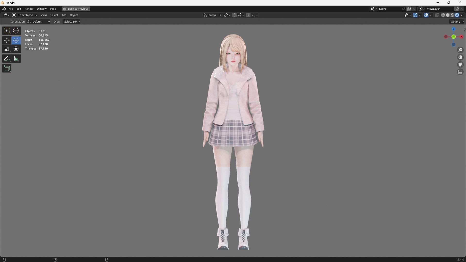 Casual Clothes 0019 - Rig - Unreal - Unity - Blender - Animated ...