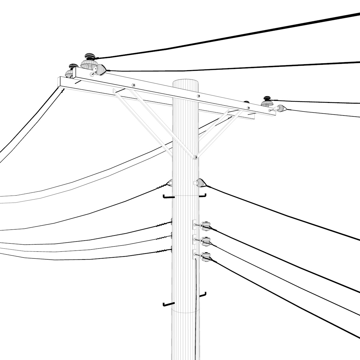 Telephone pole 3D model - TurboSquid 1261854