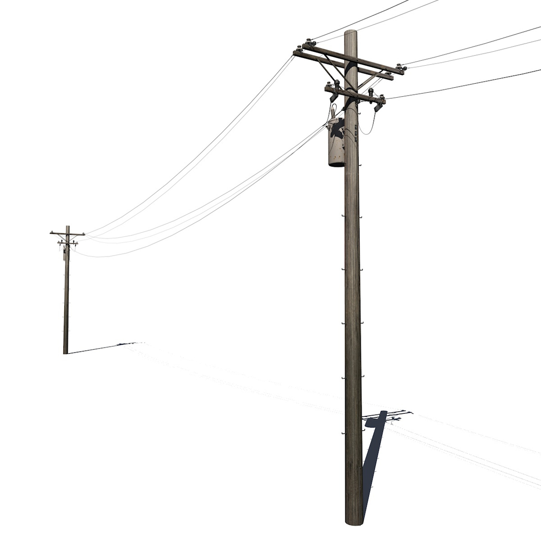 Telephone pole 3D model - TurboSquid 1261854