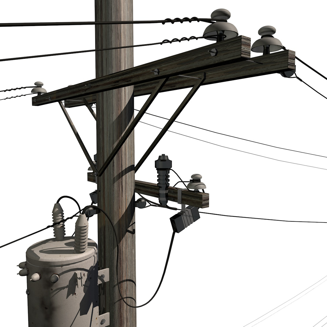 Telephone pole 3D model - TurboSquid 1261854