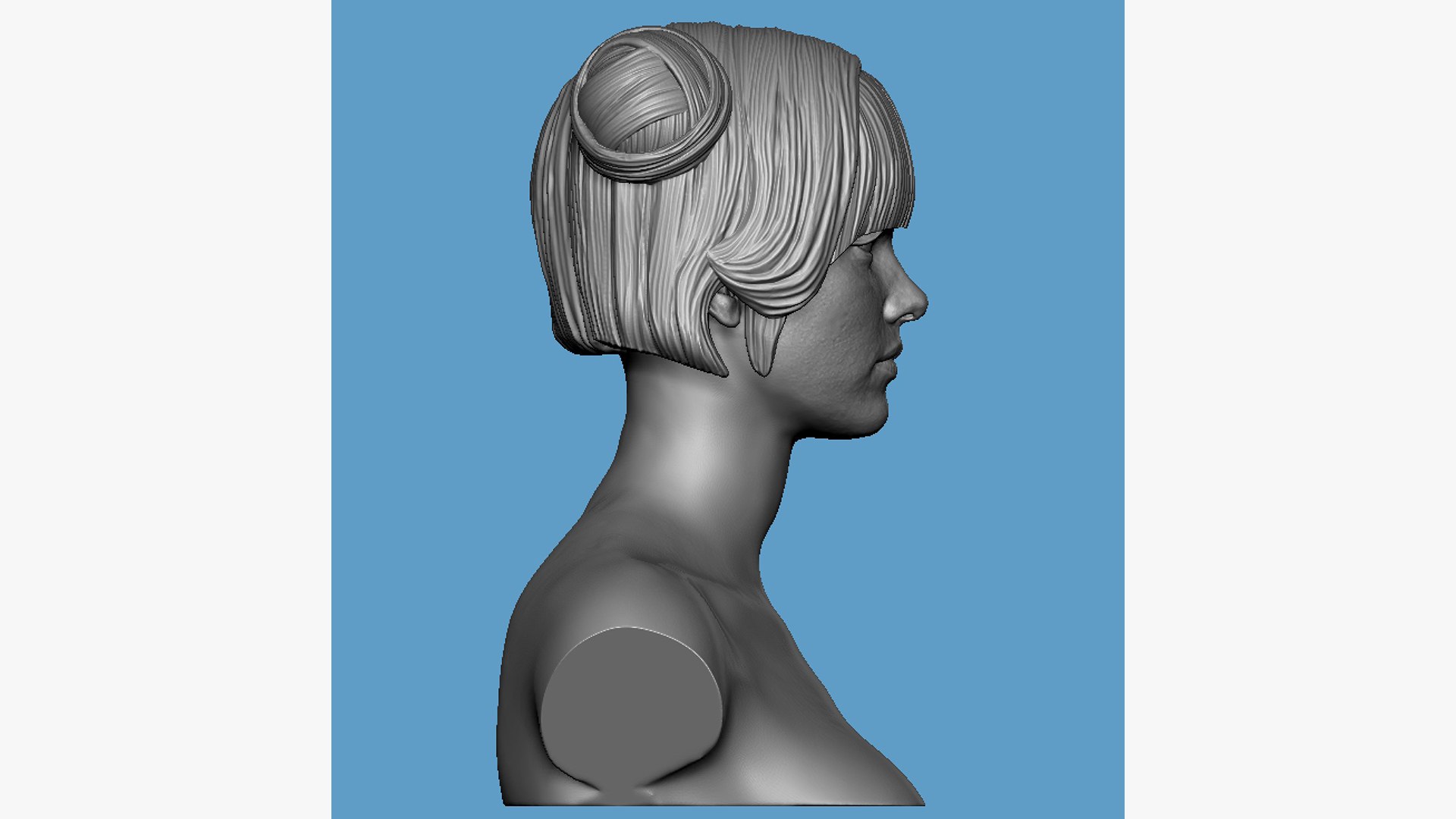 4 Different REALISTIC FEMALE BASE BUST HEAD 3D Model - TurboSquid 2204475