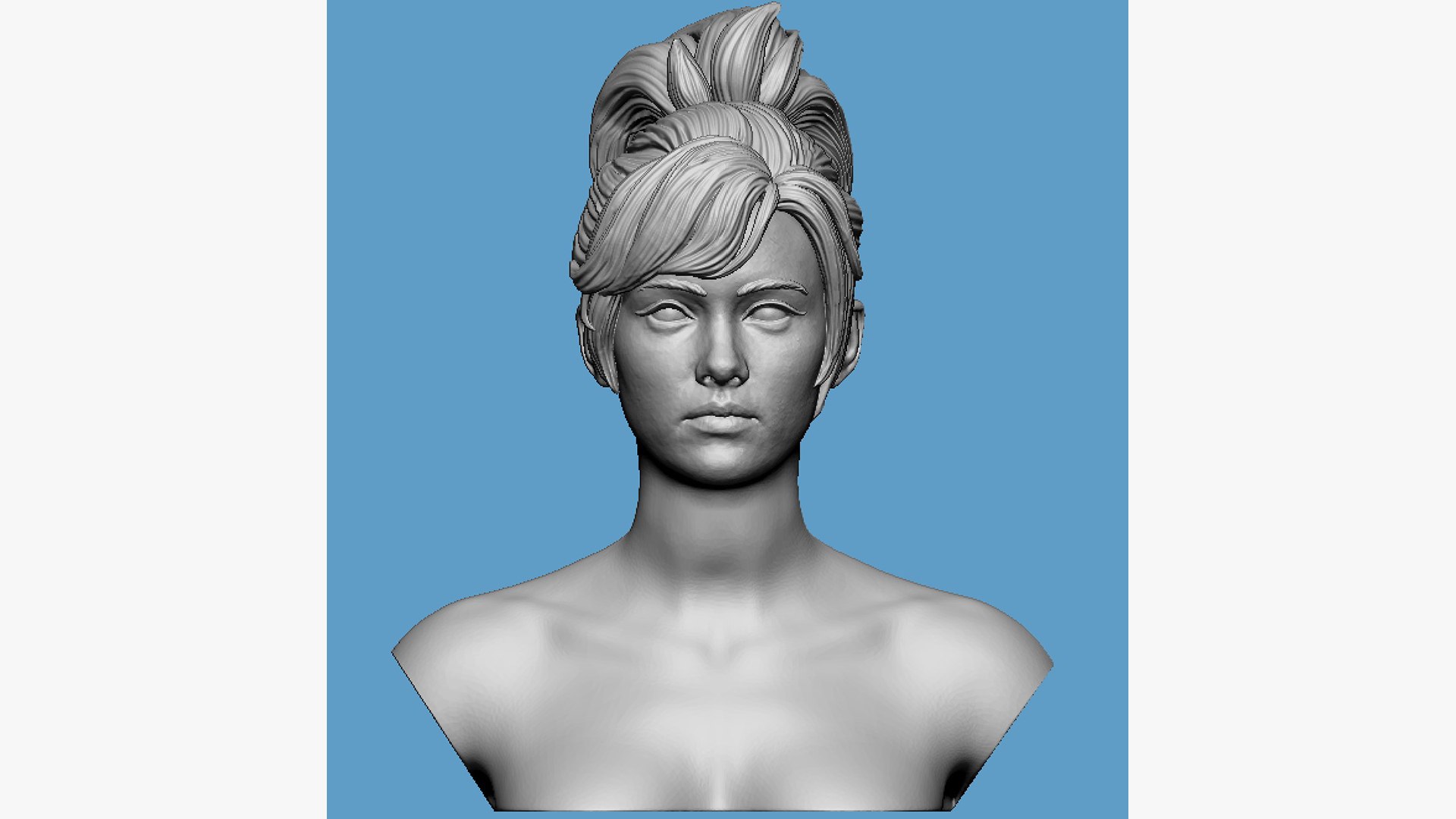 4 Different REALISTIC FEMALE BASE BUST HEAD 3D Model - TurboSquid 2204475