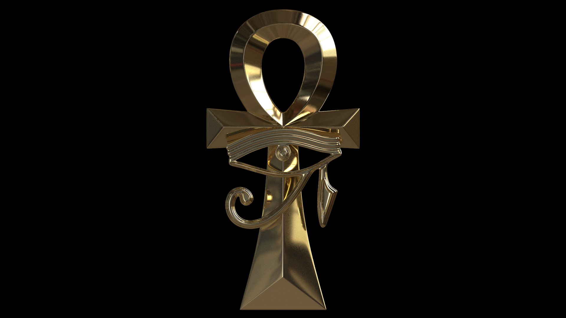 3D model Eye Of Horus and Ankh Cross - TurboSquid 2009120