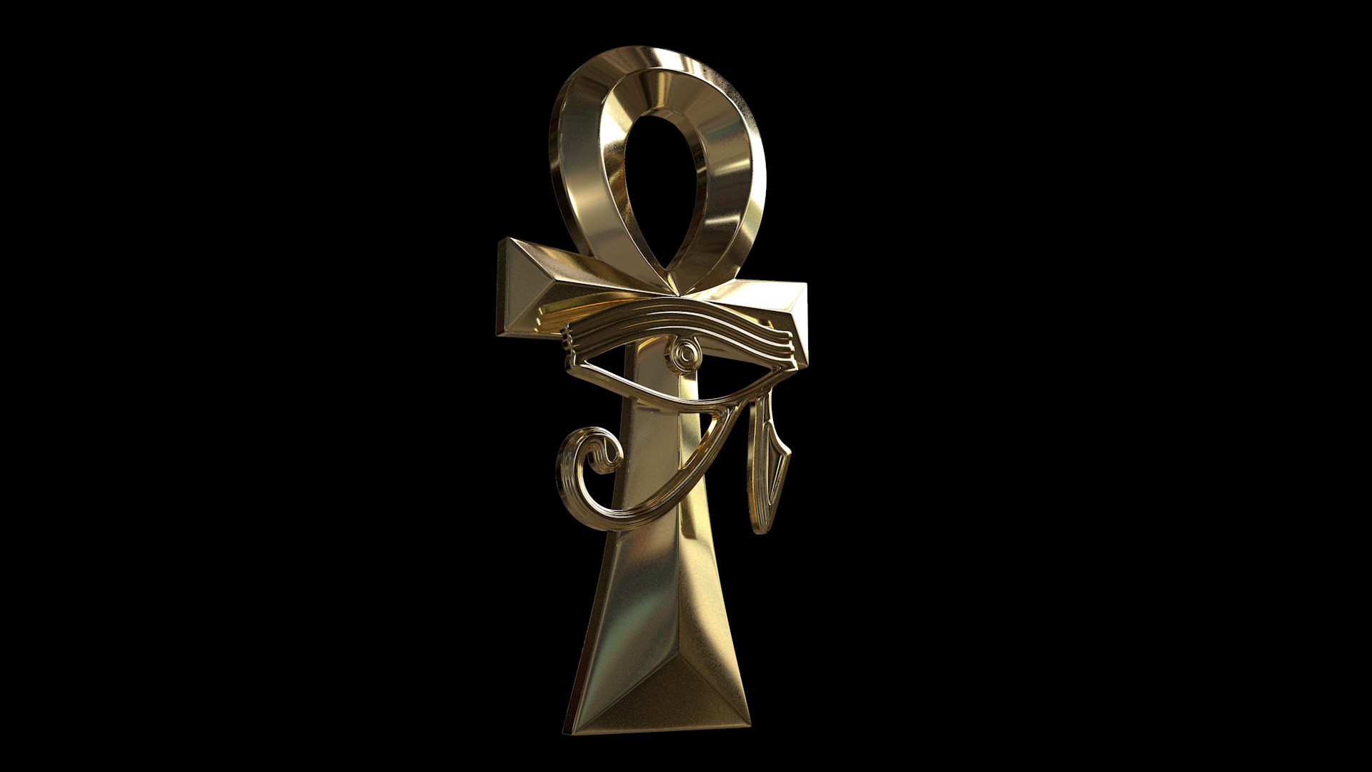 3D Model Eye Of Horus And Ankh Cross - TurboSquid 2009120