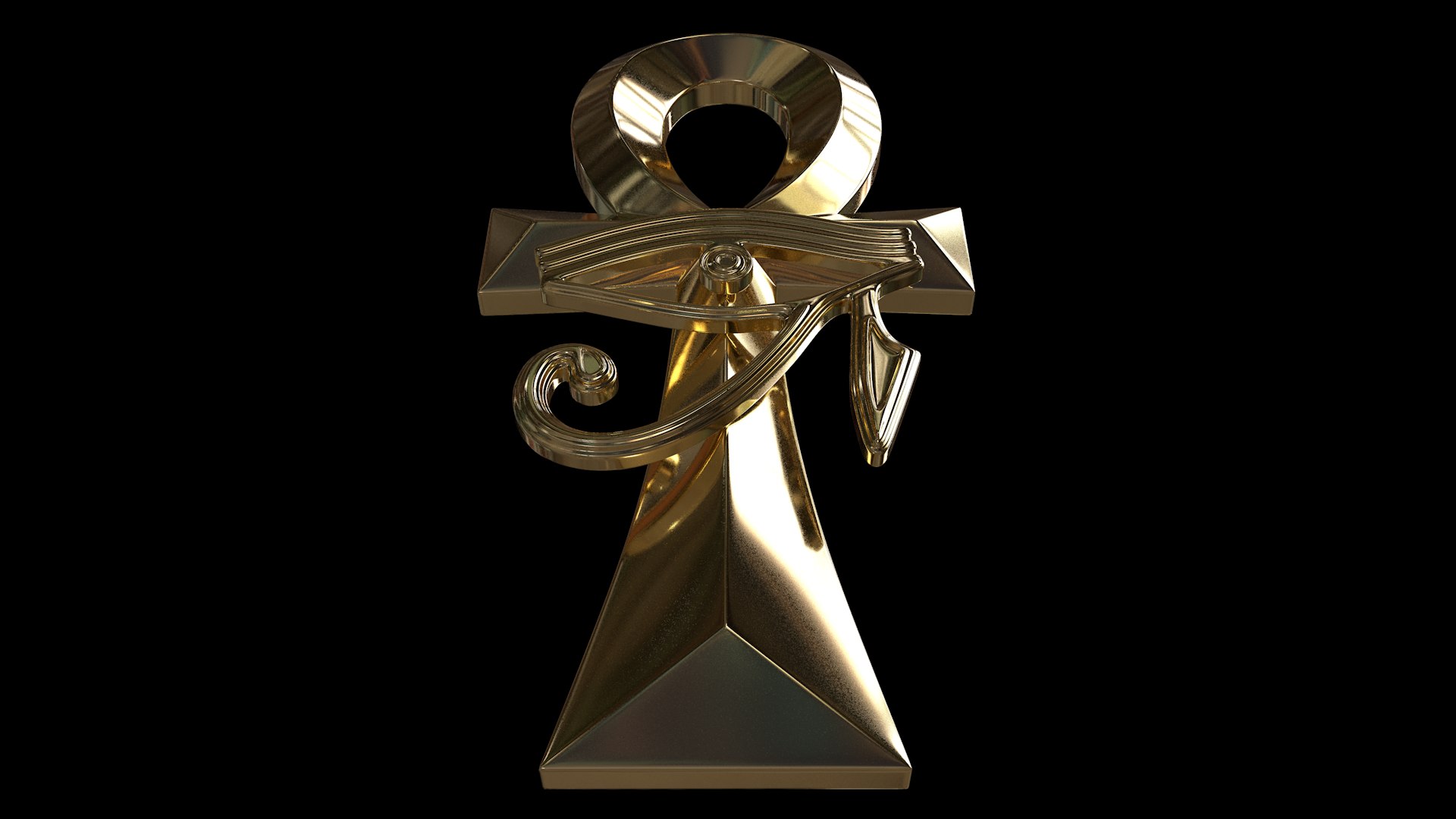 3D Model Eye Of Horus And Ankh Cross - TurboSquid 2009120
