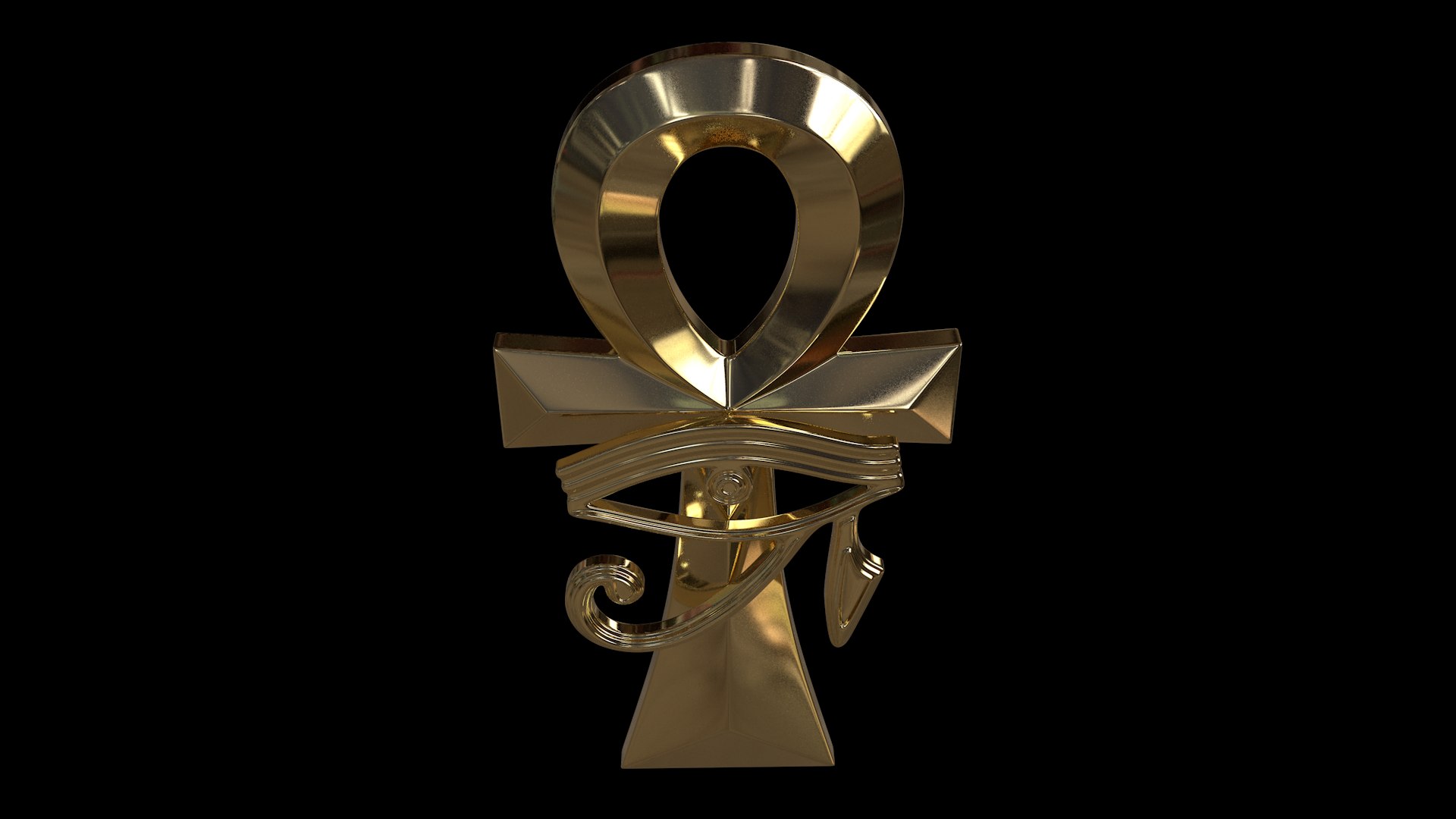 3D Model Eye Of Horus And Ankh Cross - TurboSquid 2009120