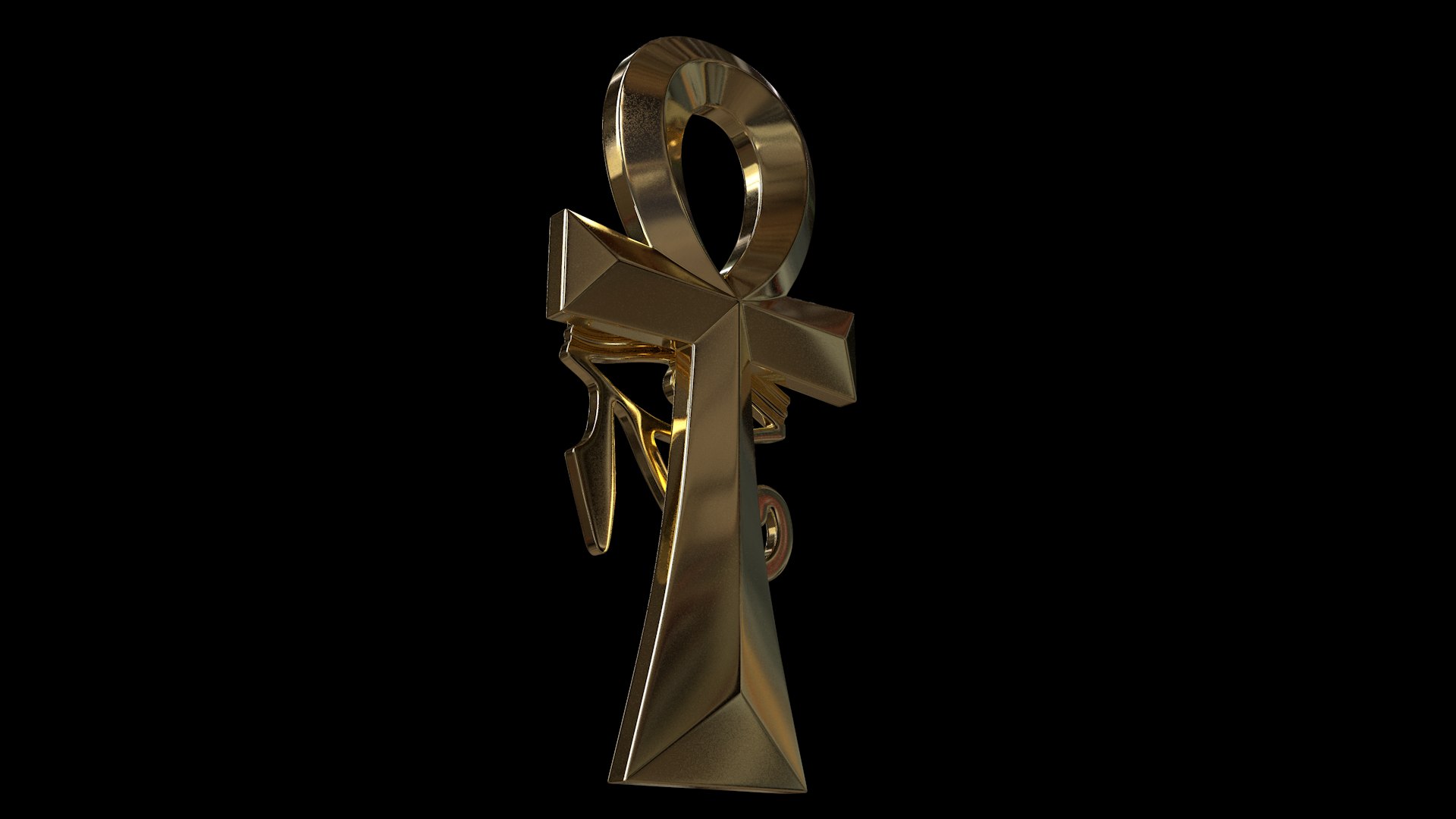 3D Model Eye Of Horus And Ankh Cross - TurboSquid 2009120
