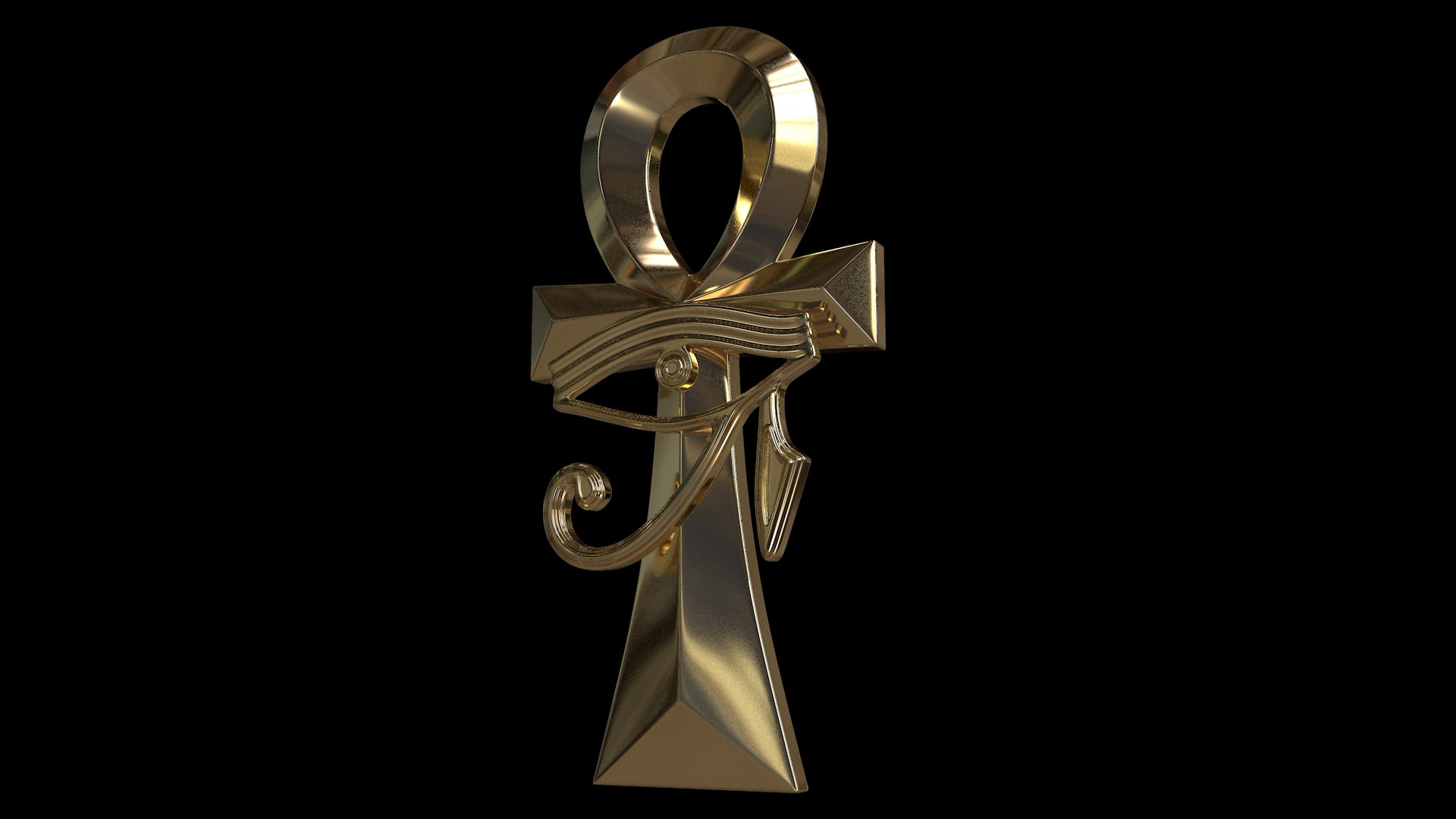 3D Model Eye Of Horus And Ankh Cross - TurboSquid 2009120