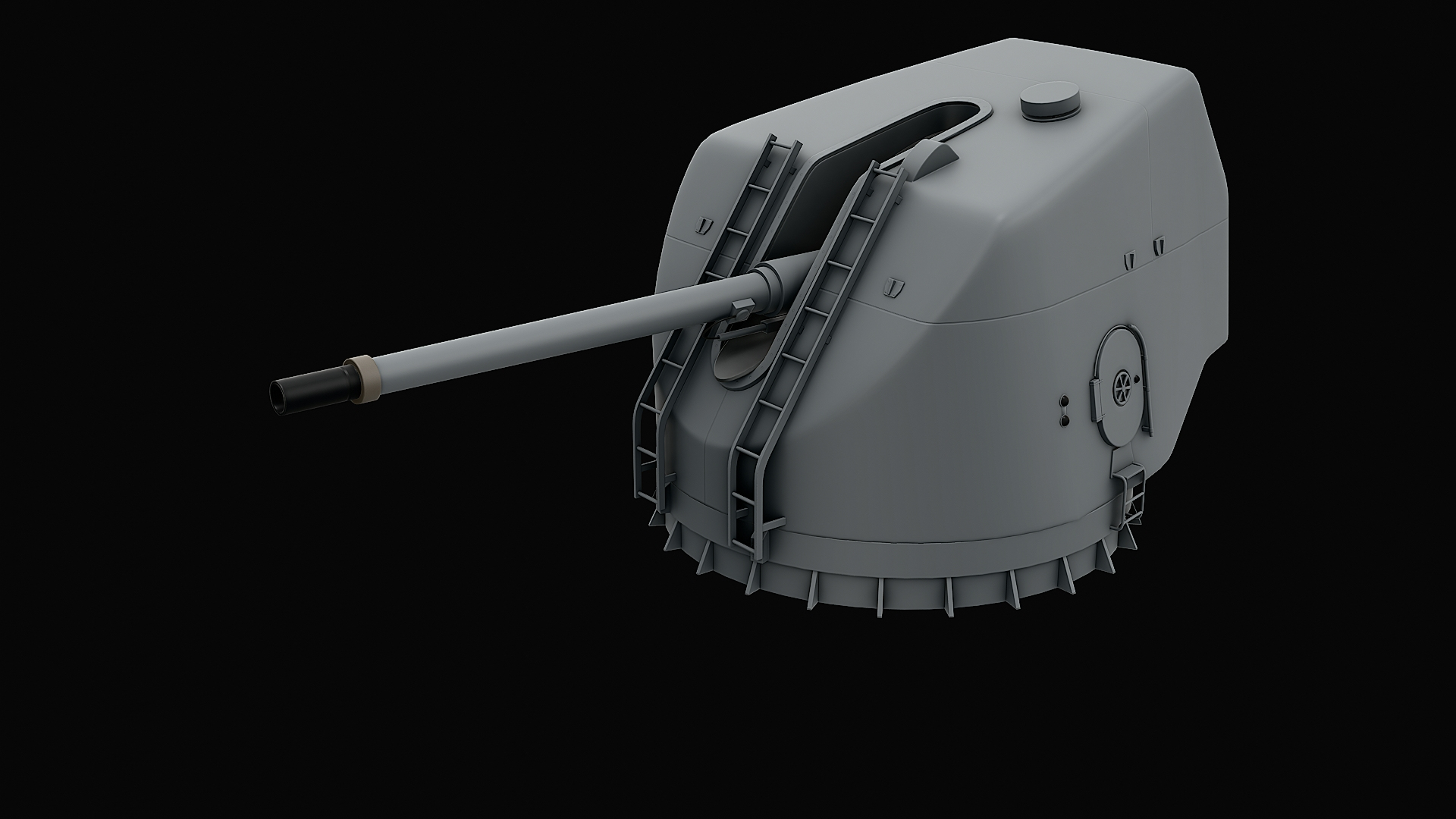 3D Otobreda 127-54 Naval Gun - TurboSquid 2287029