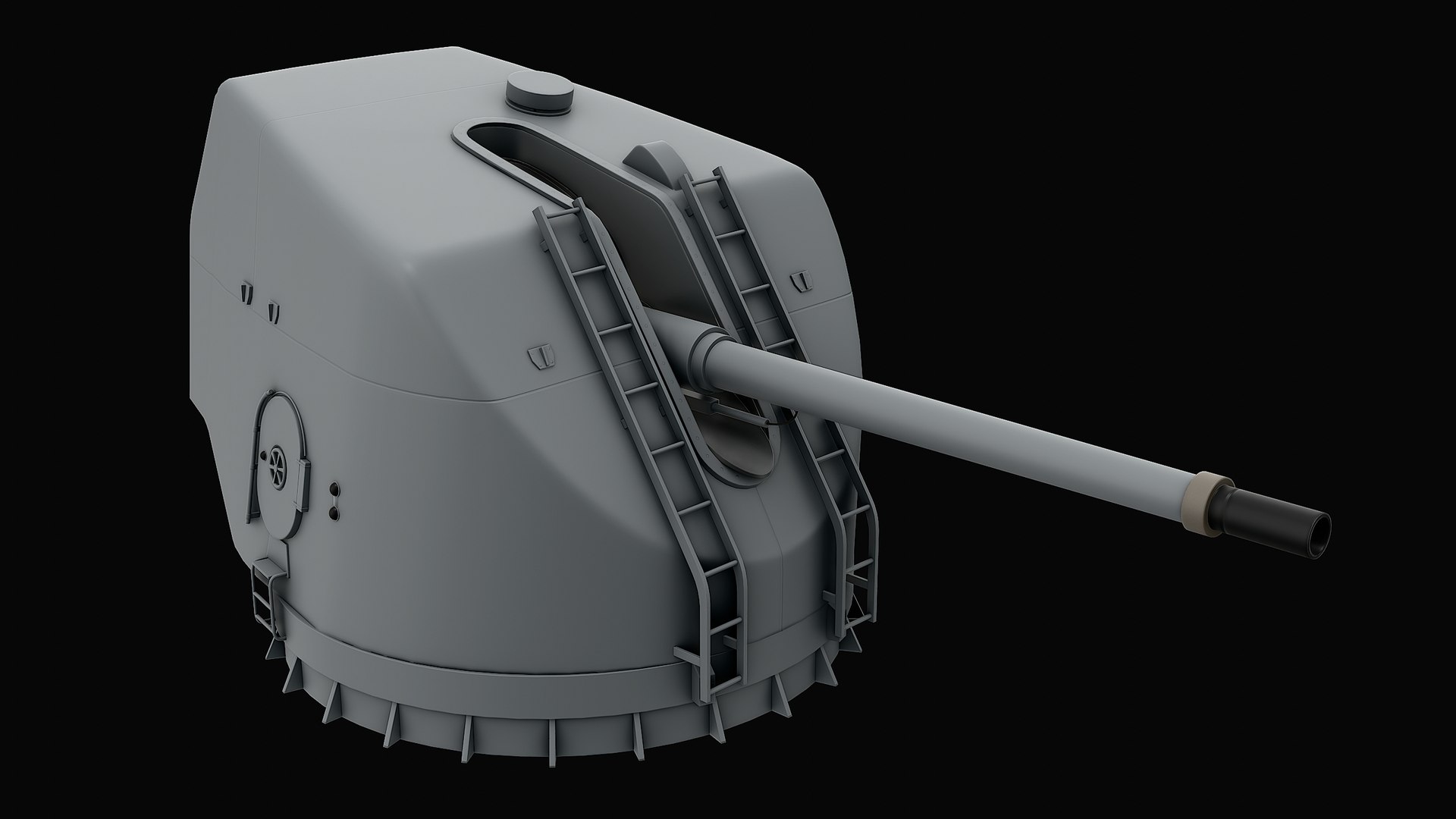 3D Otobreda 127-54 Naval Gun - TurboSquid 2287029
