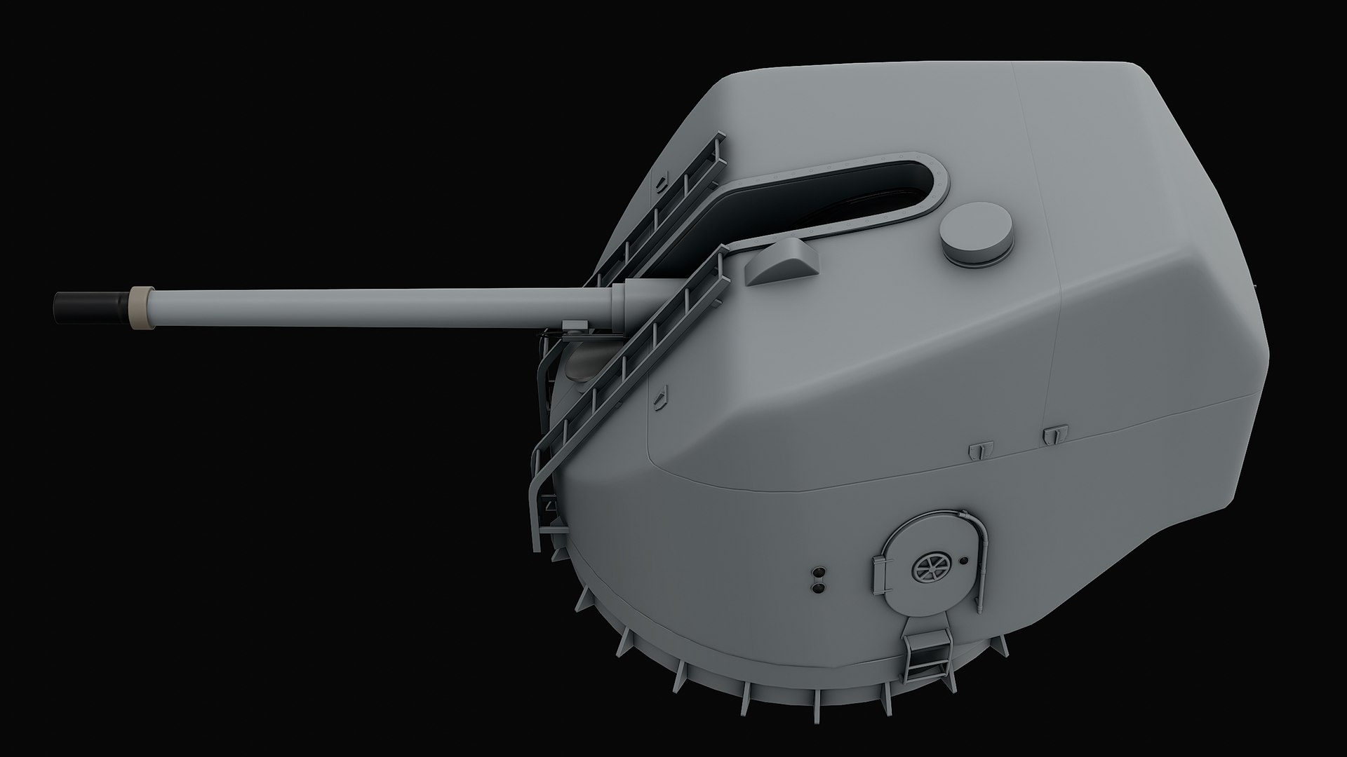3D Otobreda 127-54 Naval Gun - TurboSquid 2287029