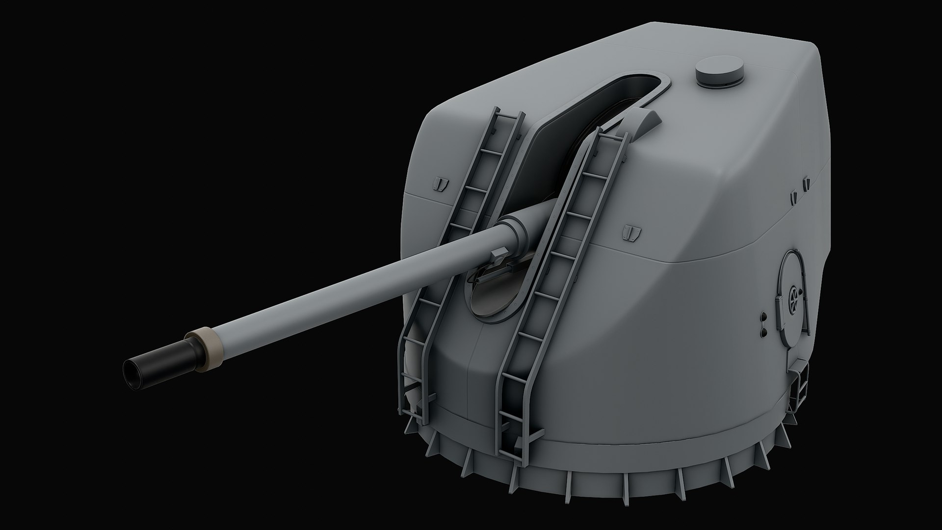 3D Otobreda 127-54 Naval Gun - TurboSquid 2287029