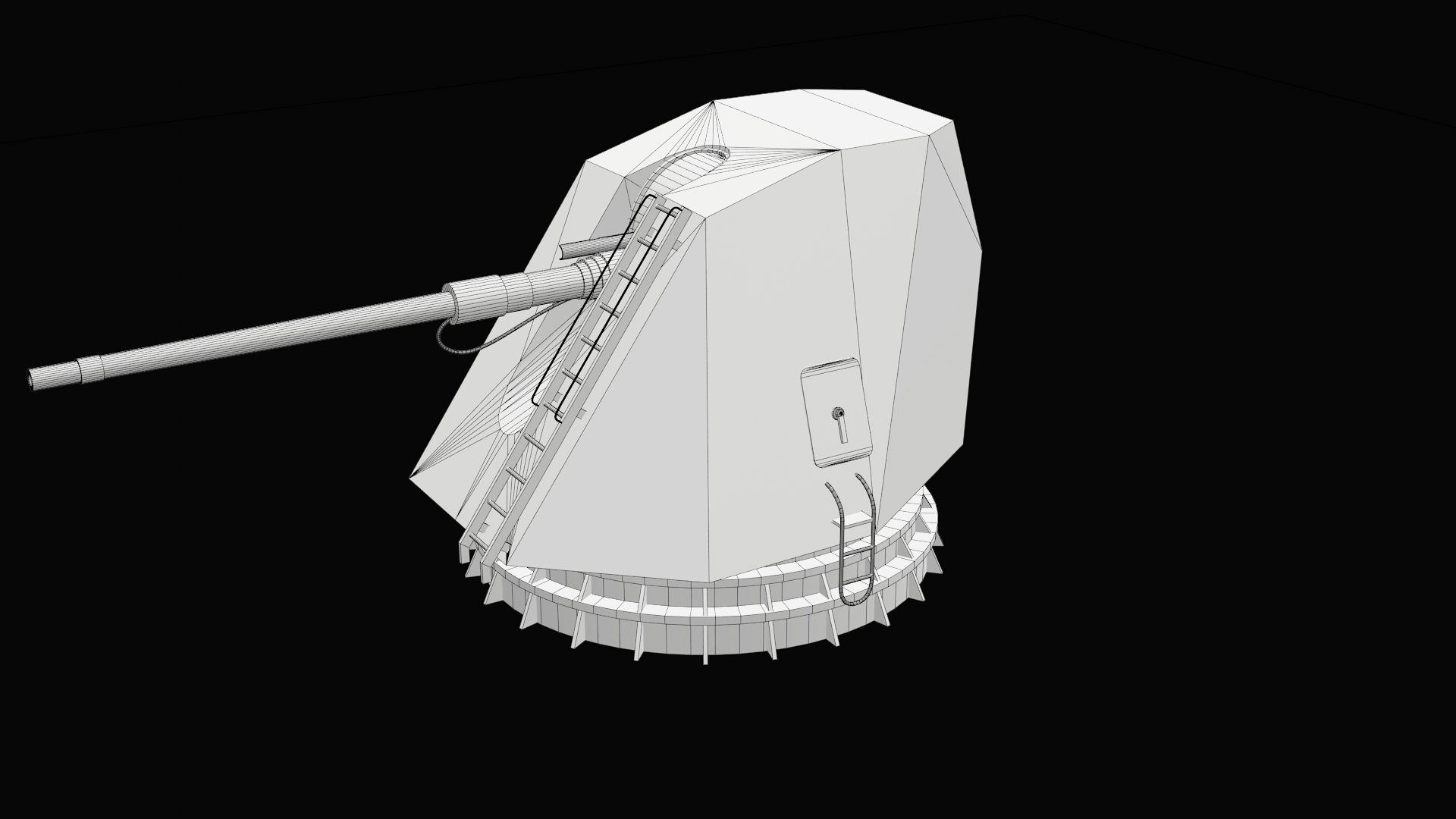 3D Otobreda 127-54 Naval Gun - TurboSquid 2287029