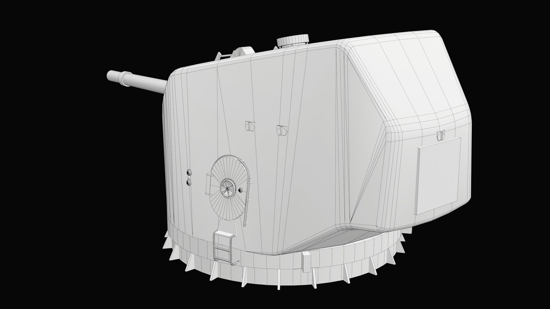 3D Otobreda 127-54 Naval Gun - TurboSquid 2287029