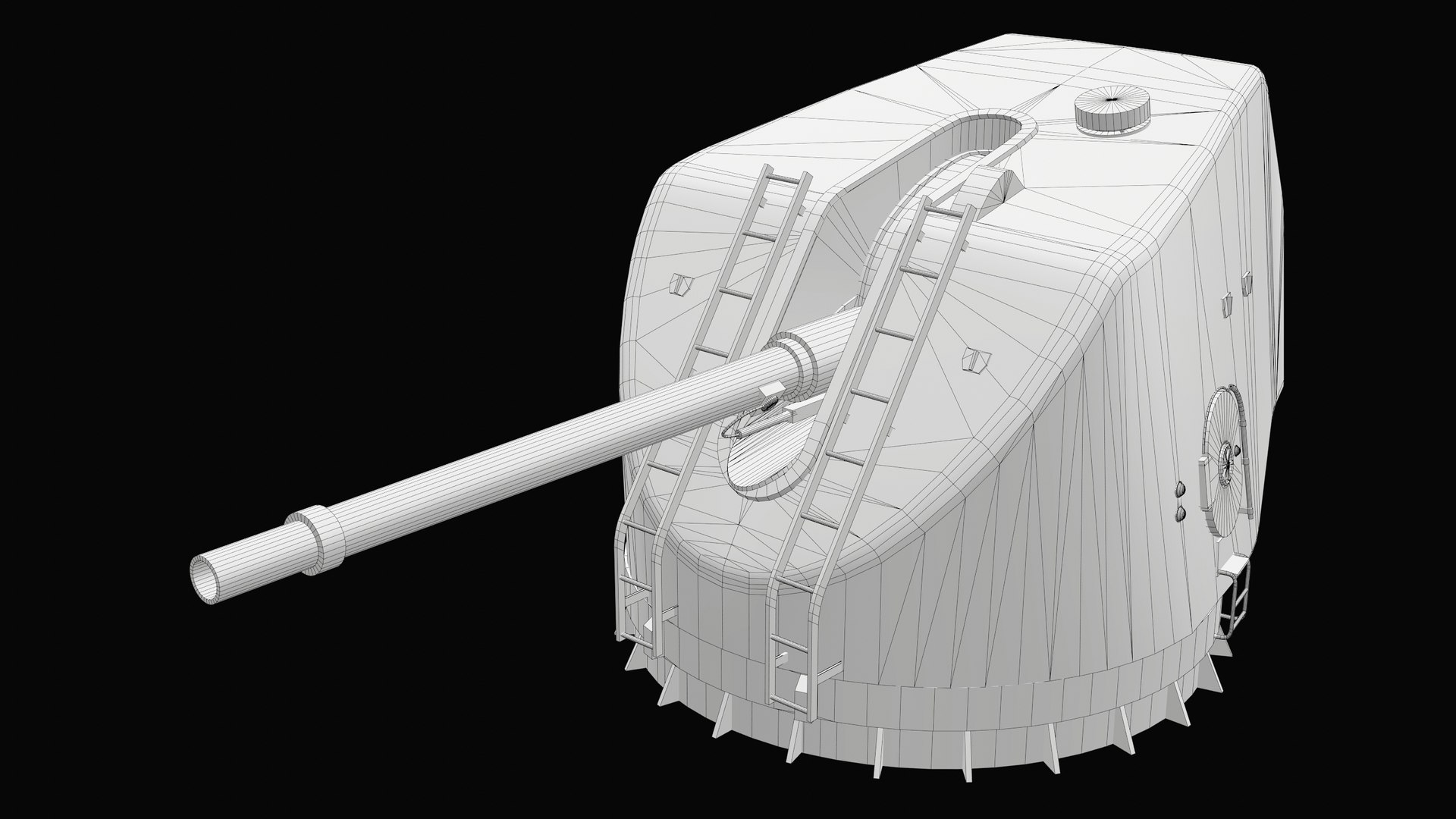 3D Otobreda 127-54 Naval Gun - TurboSquid 2287029