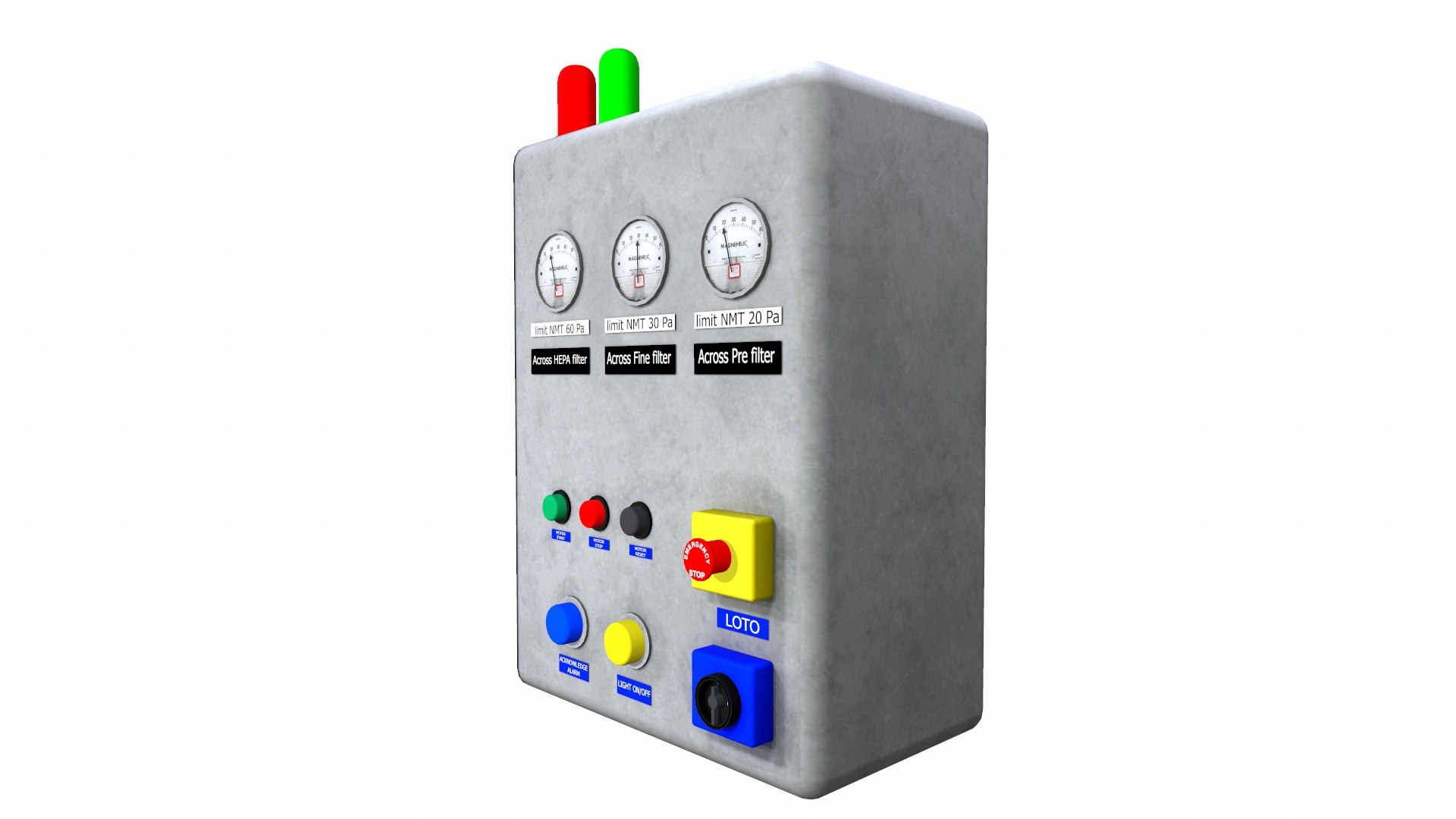 Filters Control Panel 3D Model - TurboSquid 2333376