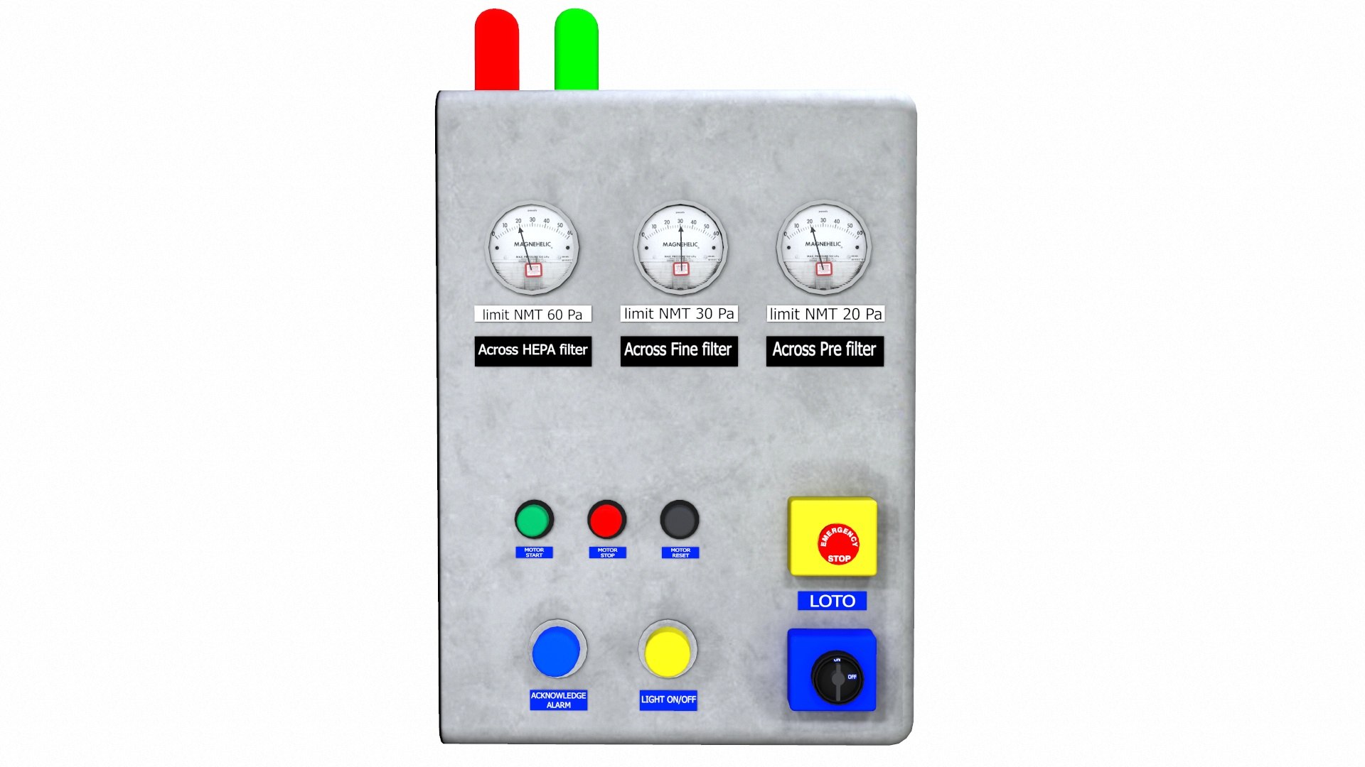 Filters Control Panel 3D Model - TurboSquid 2333376