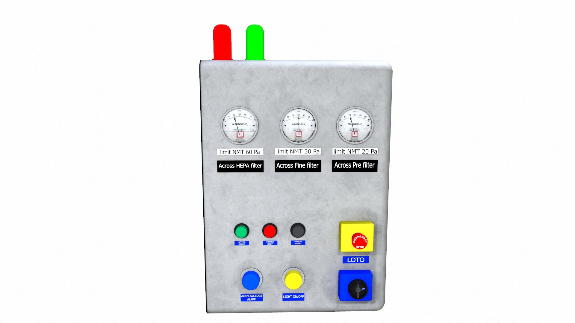 Filters Control Panel 3D Model - TurboSquid 2333376