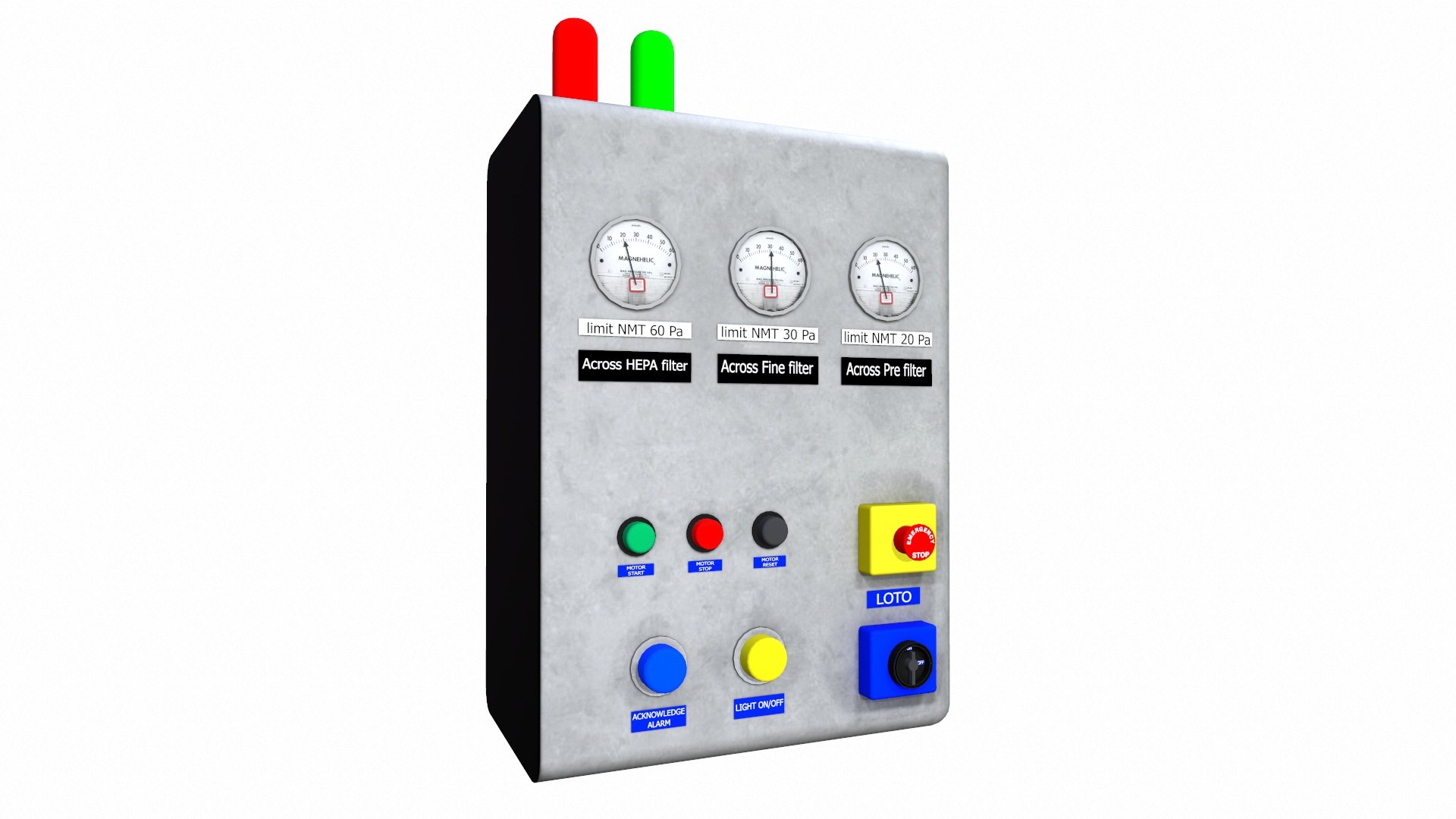 Filters Control Panel 3D Model - TurboSquid 2333376