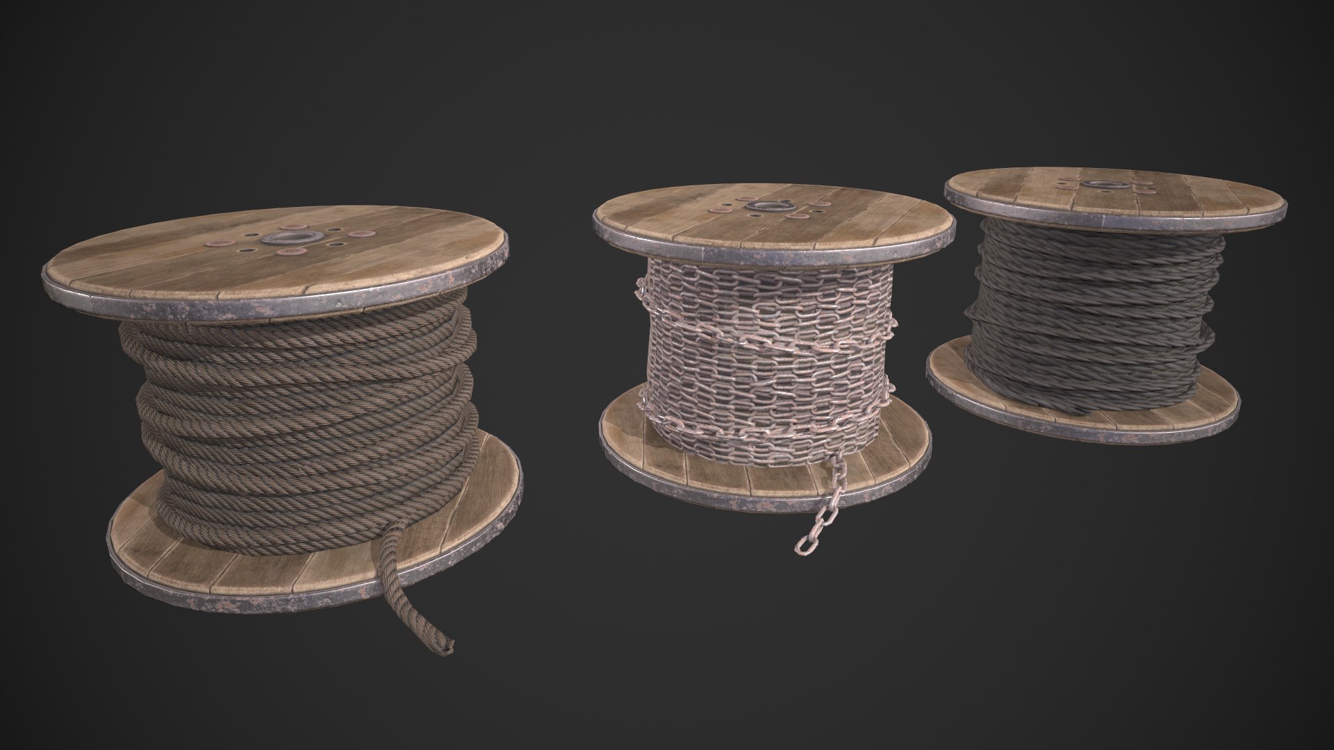 3D Rope Spool Model - TurboSquid 1739590