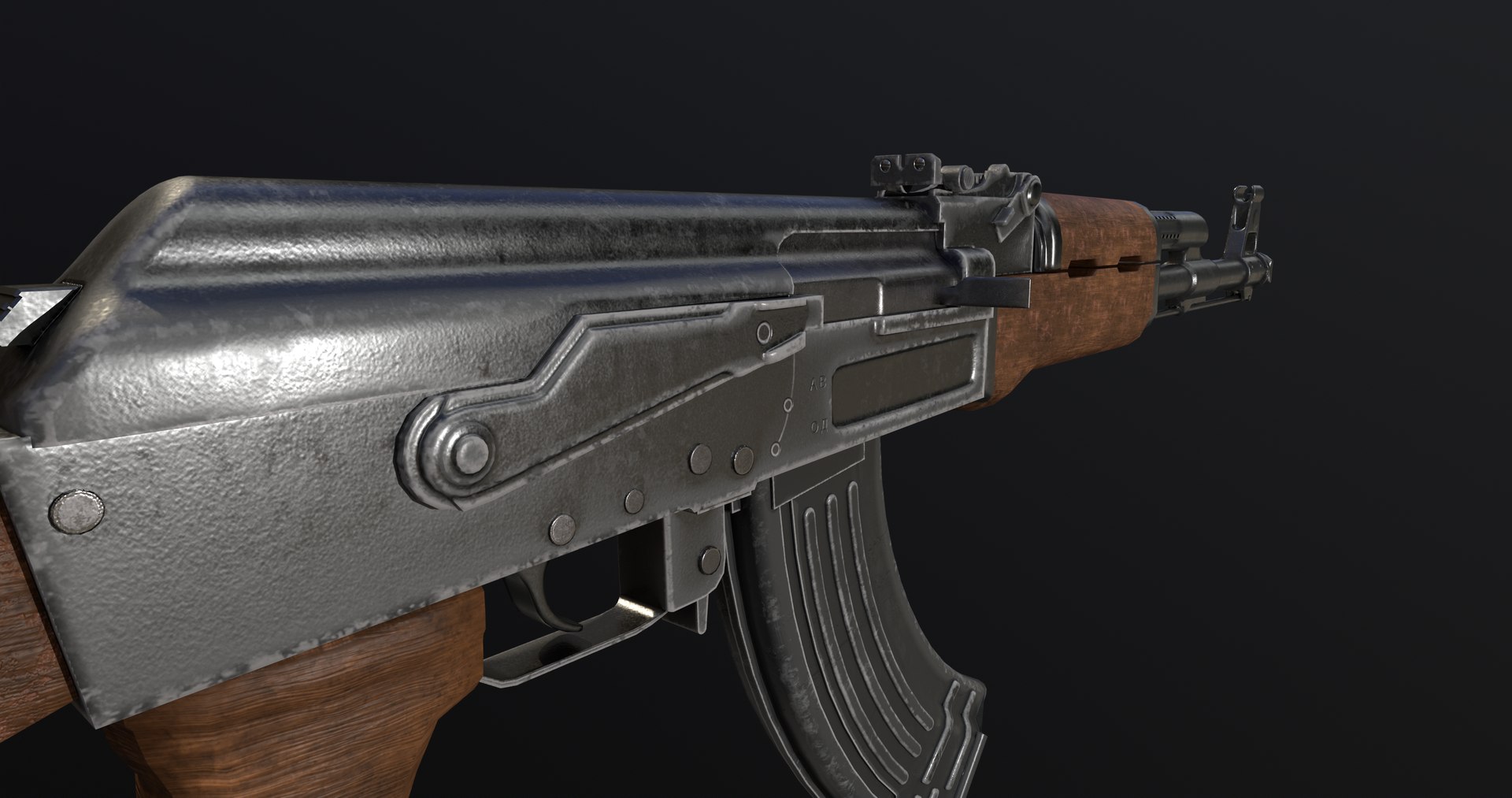 AK 47 Low Poly PBR Custom 3D Model - TurboSquid 2262848