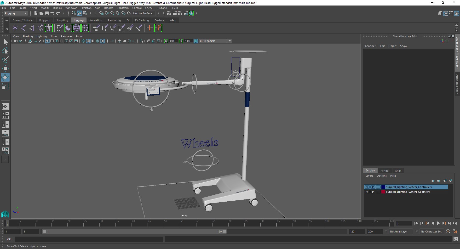 3D Berchtold Chromophare Surgical Light Model - TurboSquid 1502101