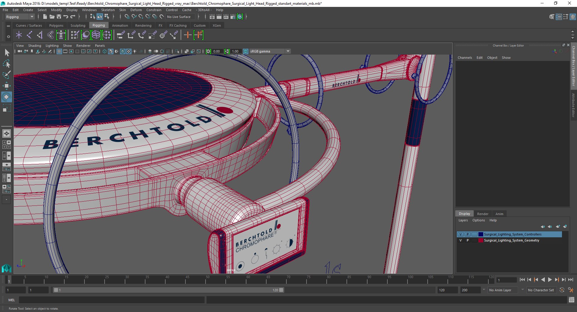 3D Berchtold Chromophare Surgical Light Model - TurboSquid 1502101