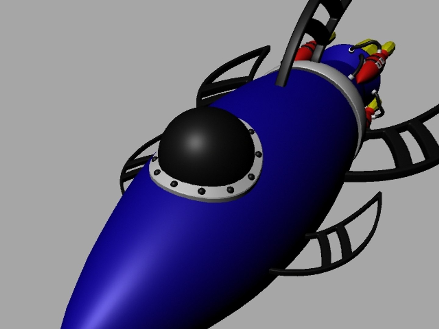 cartoon rocket 3d ma