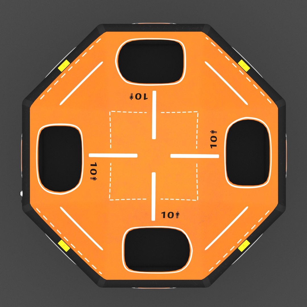 3D Life Raft 10 Person - TurboSquid 1481604