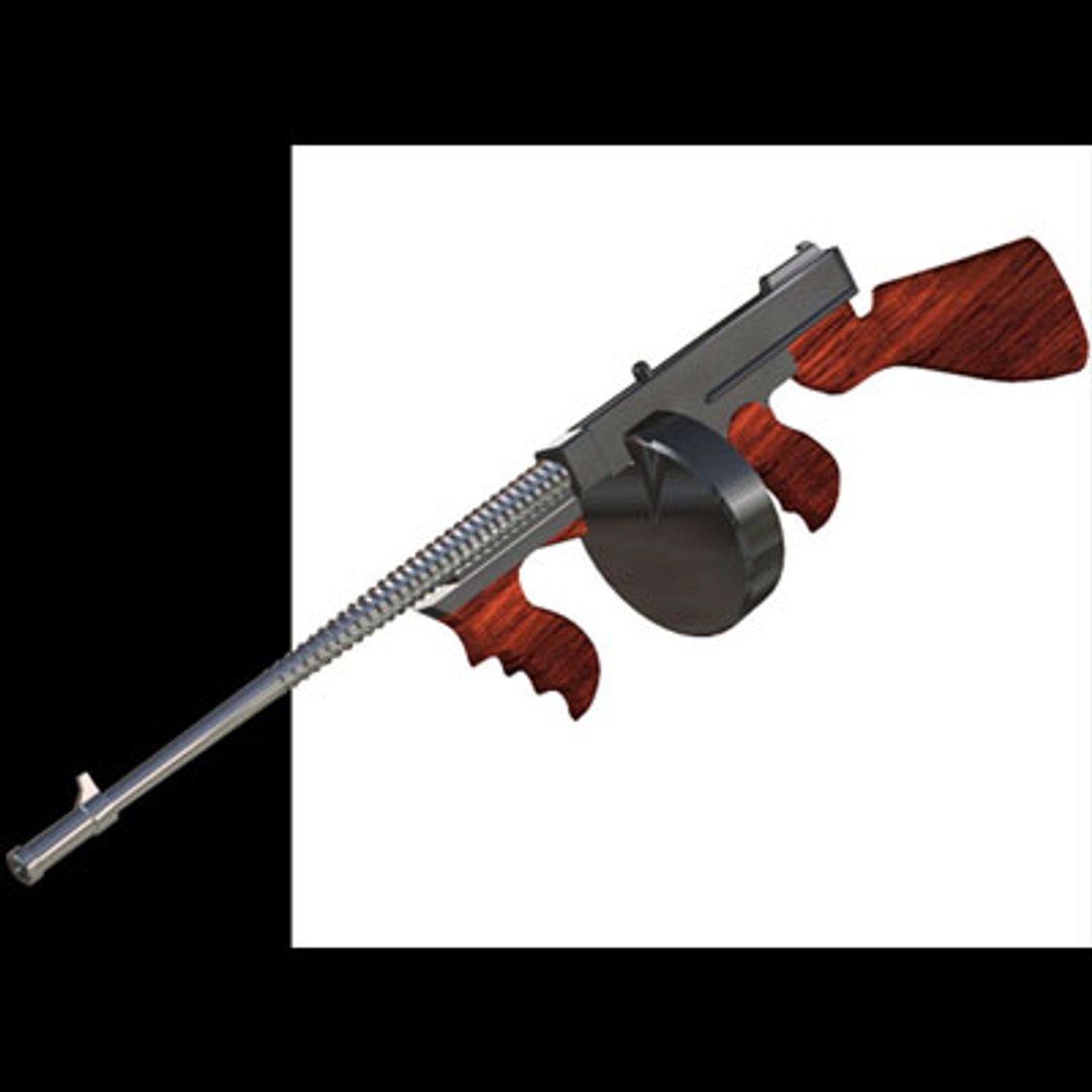 machinegun tommygun 3d pz3