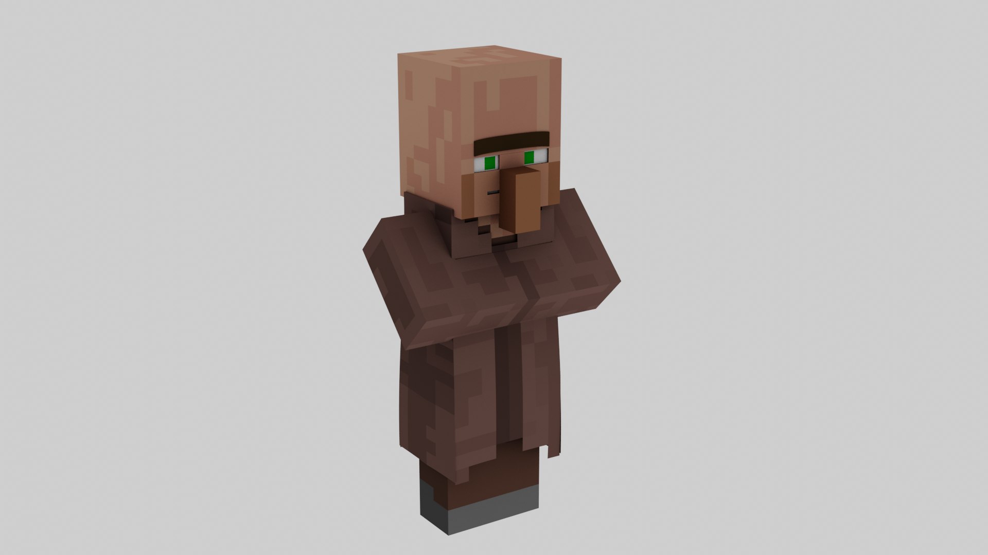 3D model Rigged Minecraft Villager - TurboSquid 1858478