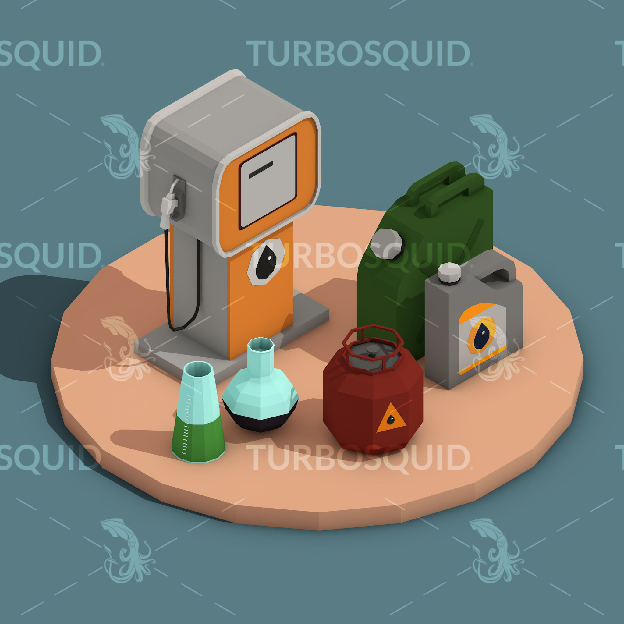 Low Poly Oil Industry Isometric Low-poly 3D model model - TurboSquid ...