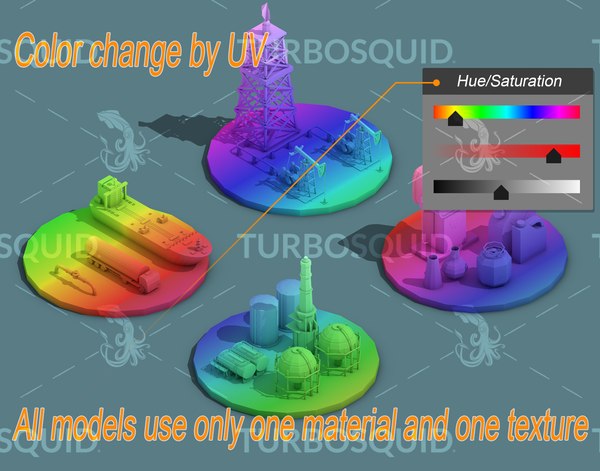 Low Poly Oil Industry Isometric Low-poly 3D model model - TurboSquid ...