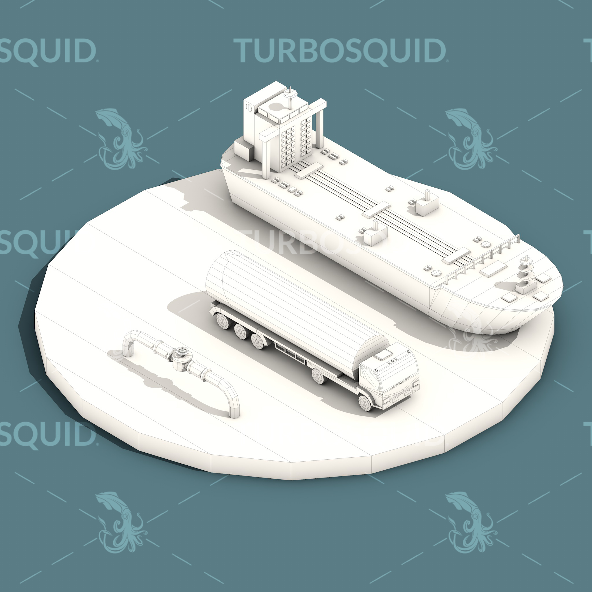 Low Poly Oil Industry Isometric Low-poly 3D model model - TurboSquid ...