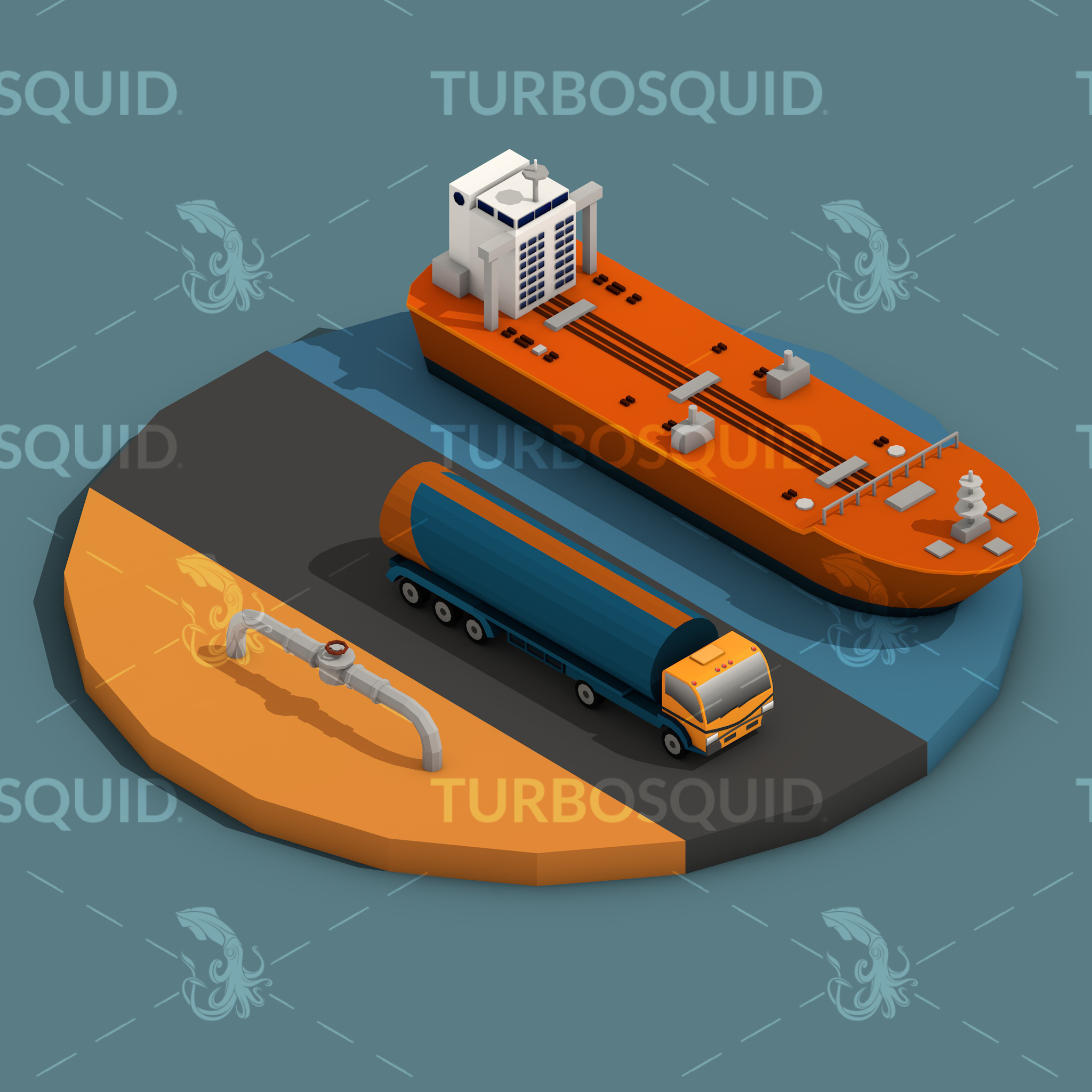 Low Poly Oil Industry Isometric Low-poly 3D model model - TurboSquid ...