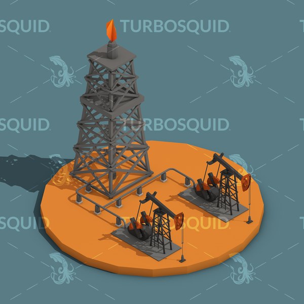 Low Poly Oil Industry Isometric Low-poly 3D model model - TurboSquid ...